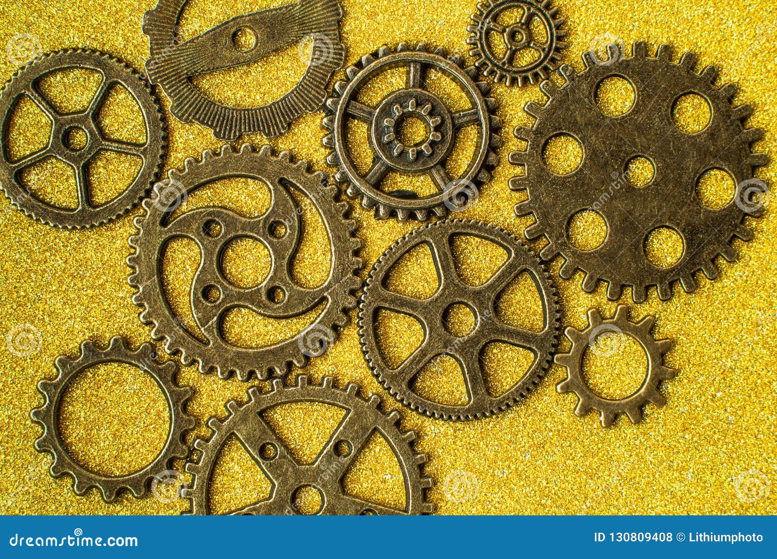 Gear Wheels on Glittering Background Stock Photo - Image of mechanical ...