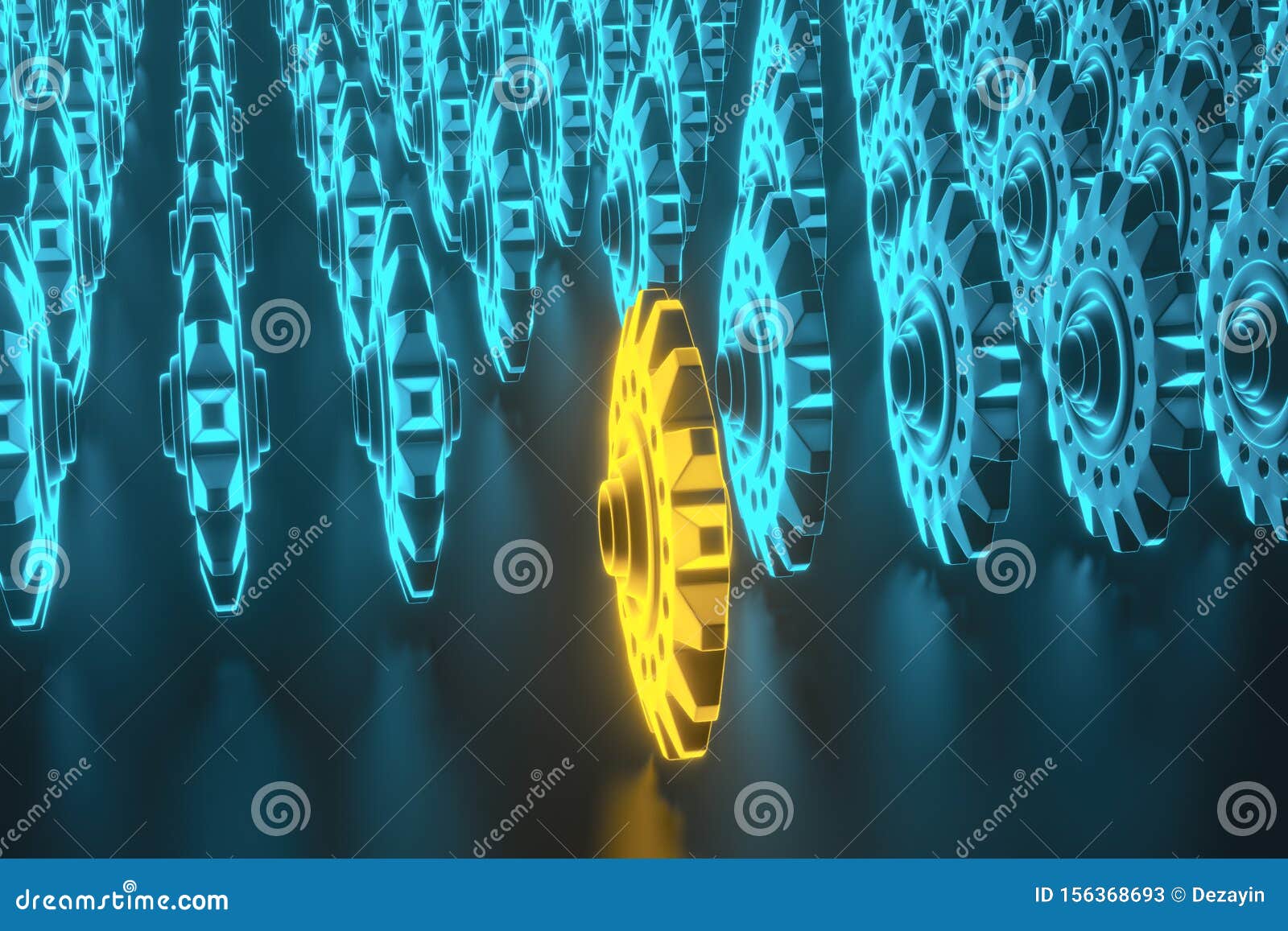Gear Wheels Infographic for Cooperation or Teamwork Symbolism. 3d ...