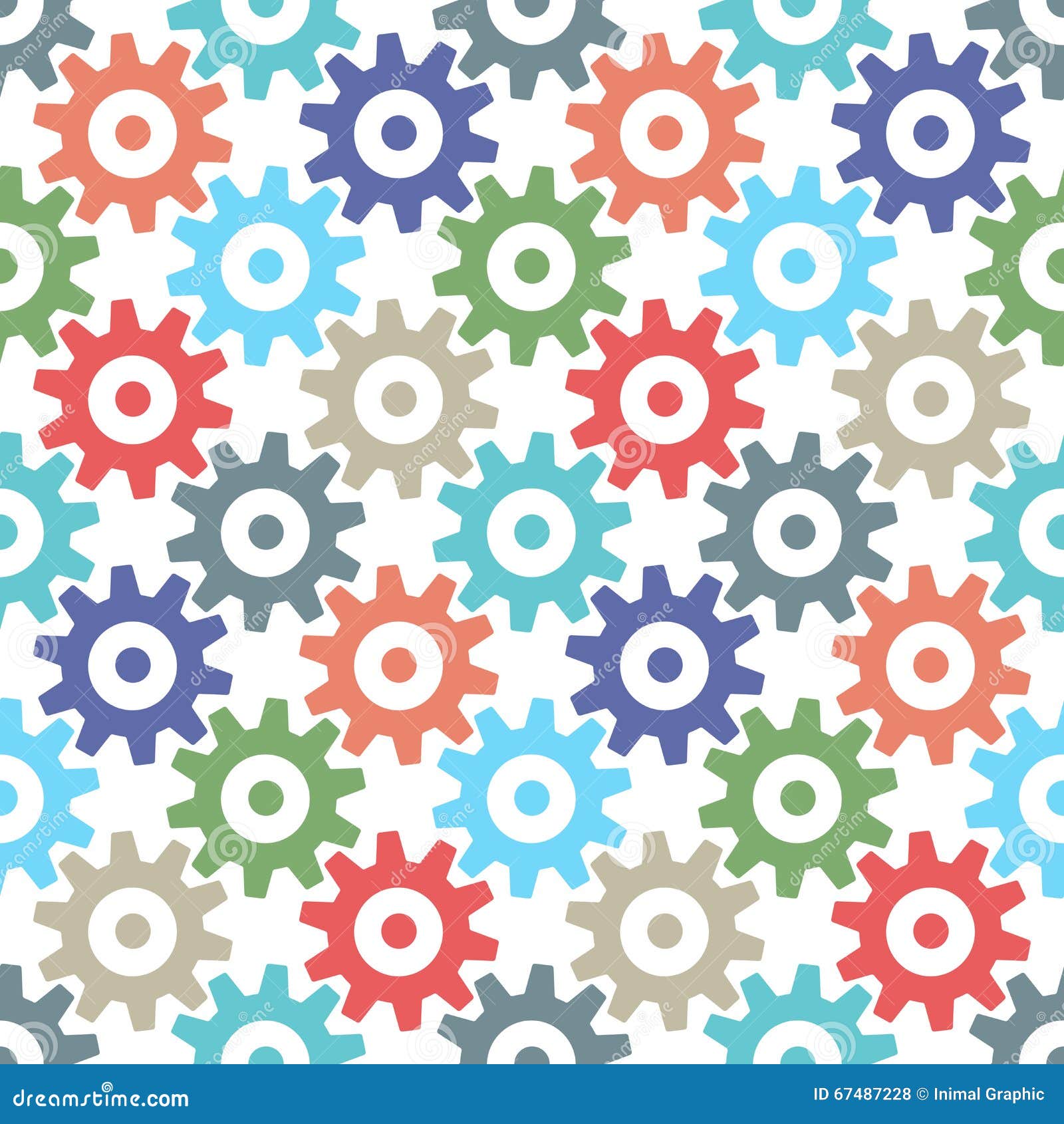 Gear Wheels Seamless Pattern Stock Vector - Illustration of gear ...