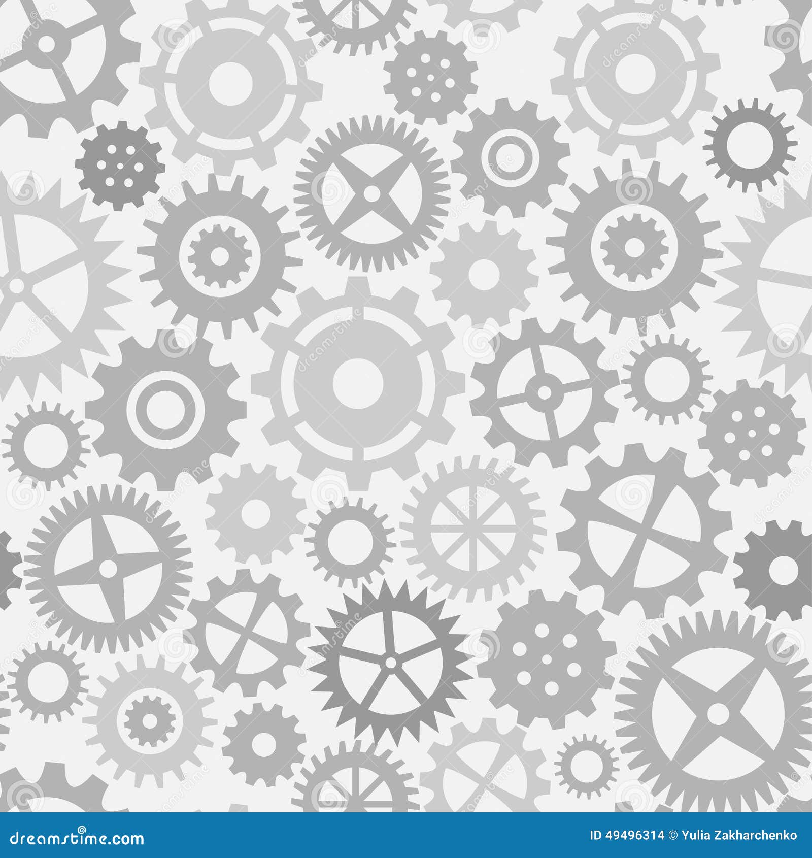 Gear Wheels Seamless Pattern Stock Vector - Illustration of machinery ...