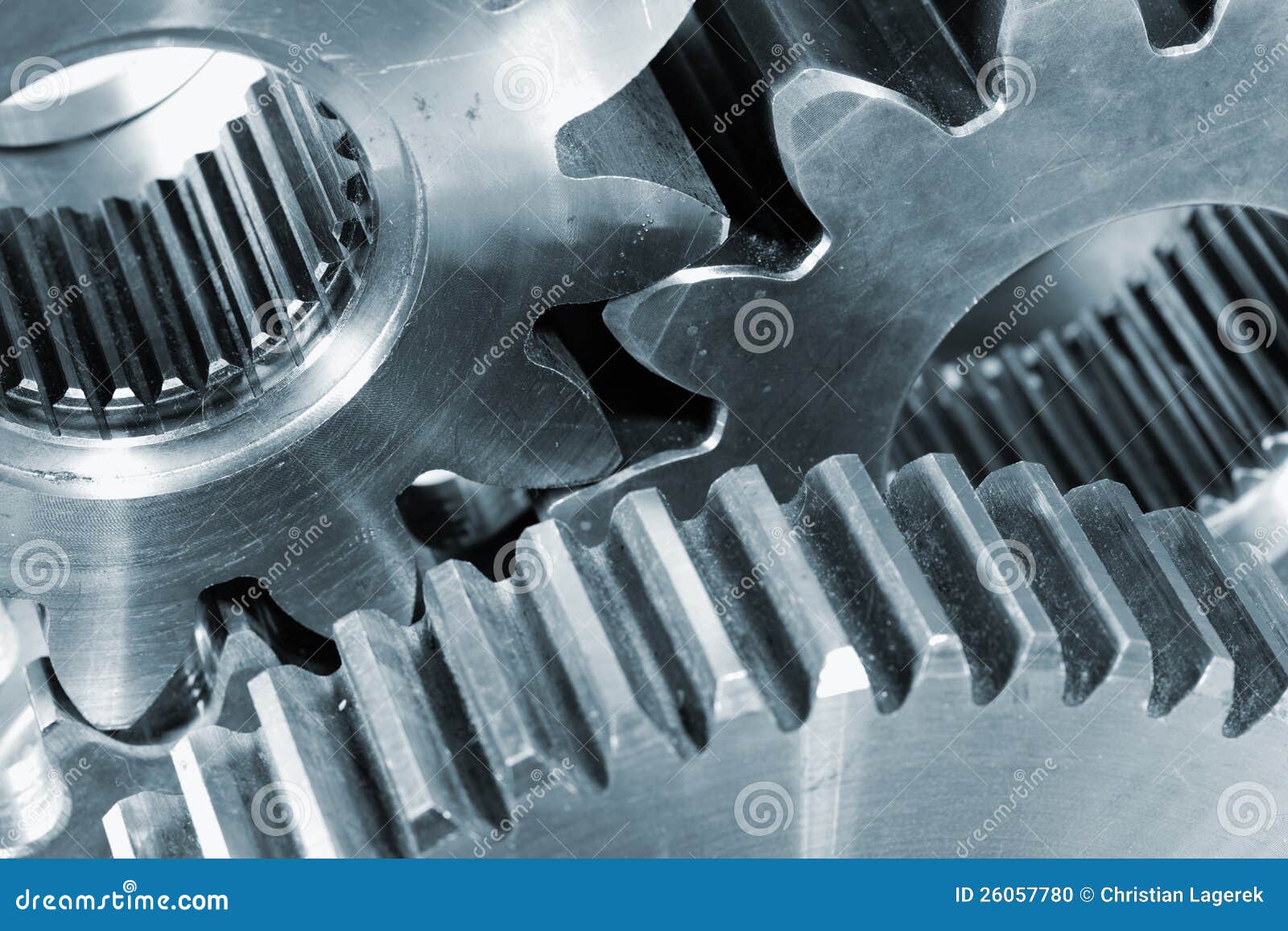 Gear wheels in titanium stock photo. Image of arrangement - 26057780