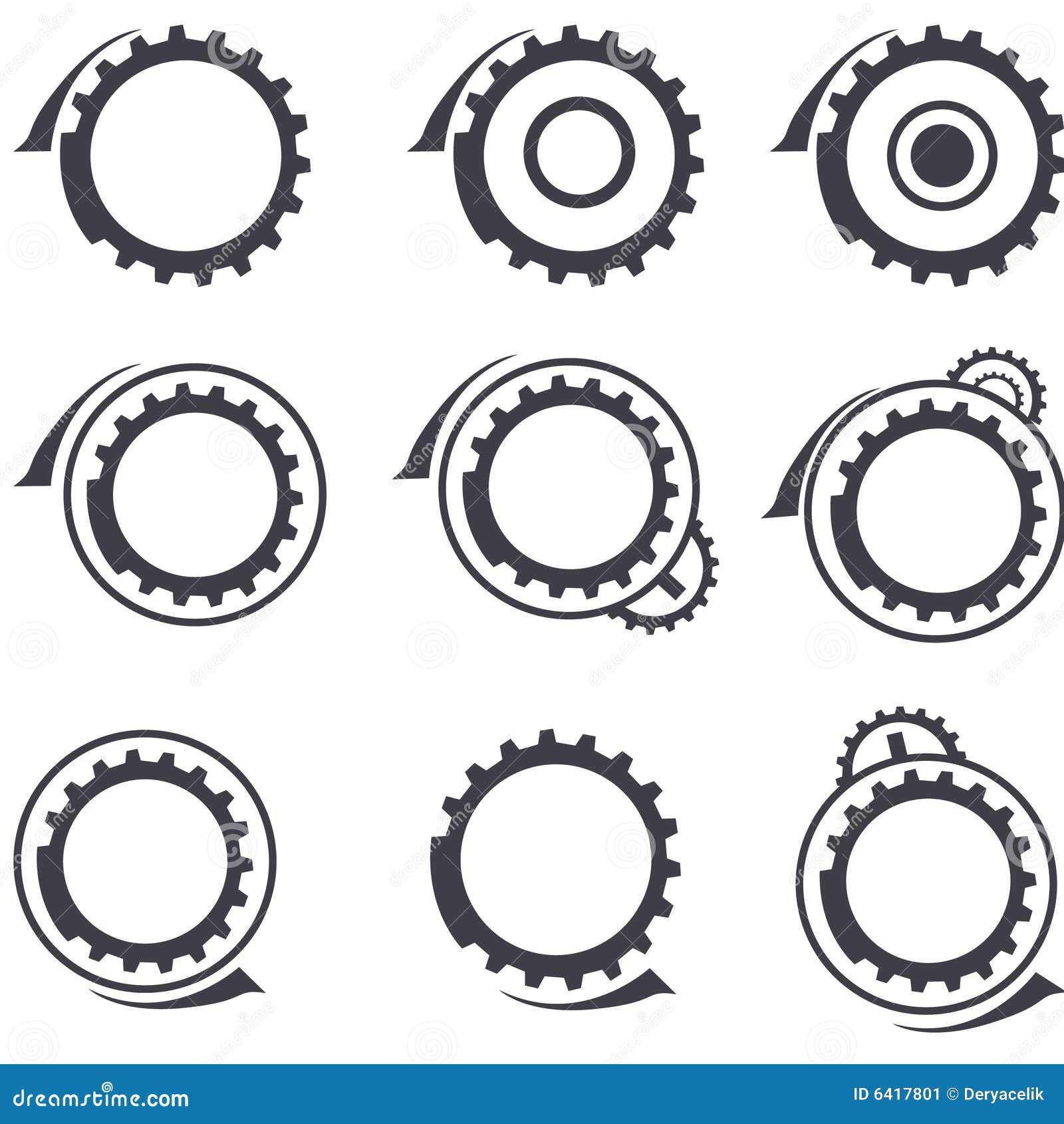 Gear Wheels Vector Logos And Graphic Design Elemen | CartoonDealer.com ...