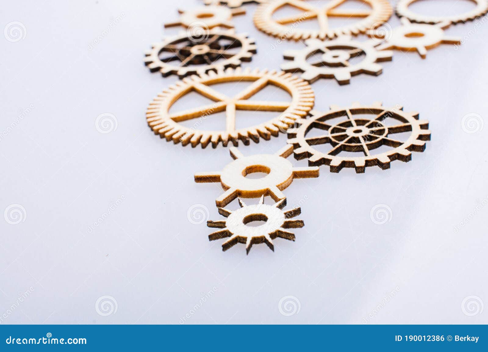 Gear Wheels on White Background As Concept of Engineering Stock Photo ...