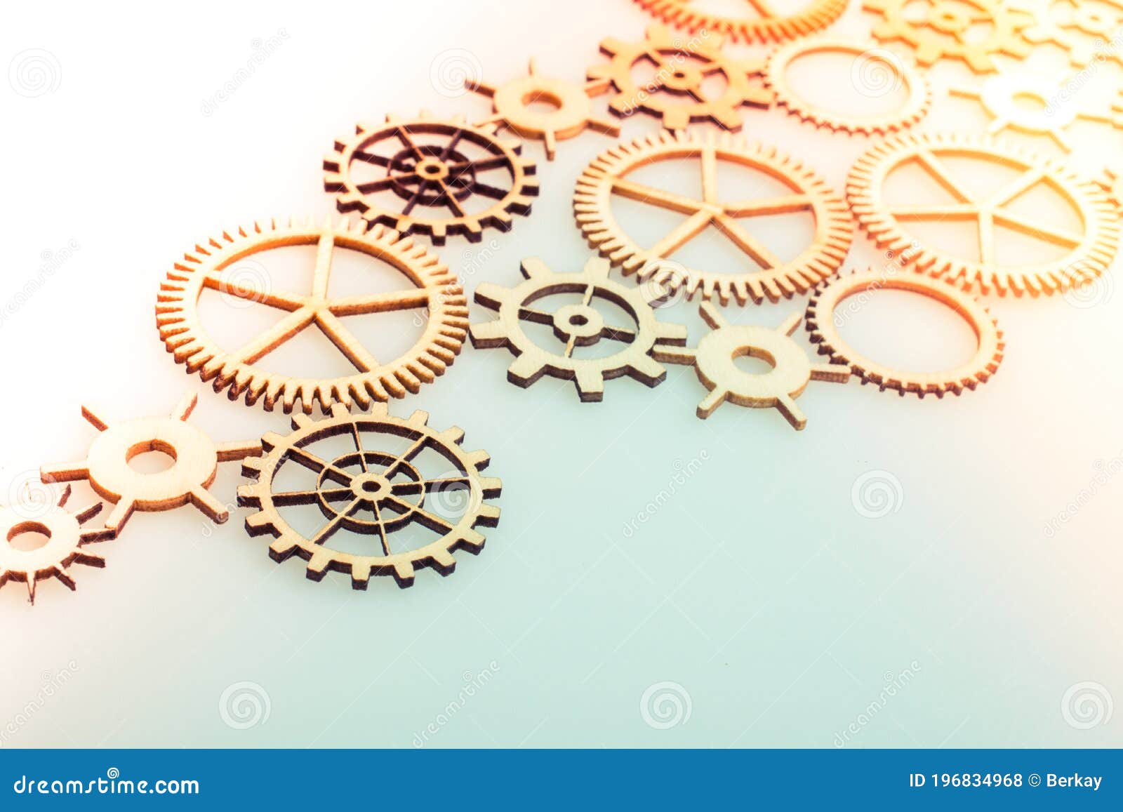 Gear Wheels on White Background As Concept of Engineering Stock Photo ...