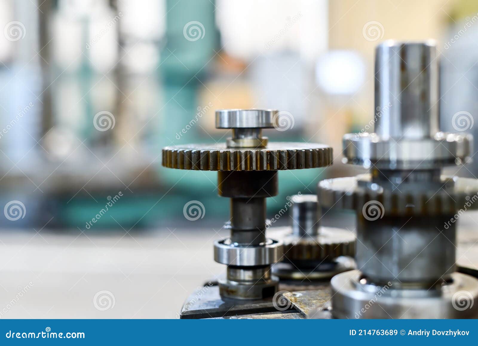 Gear Wheels in a Workshop for the Repair of Mechanical Equipment Stock ...