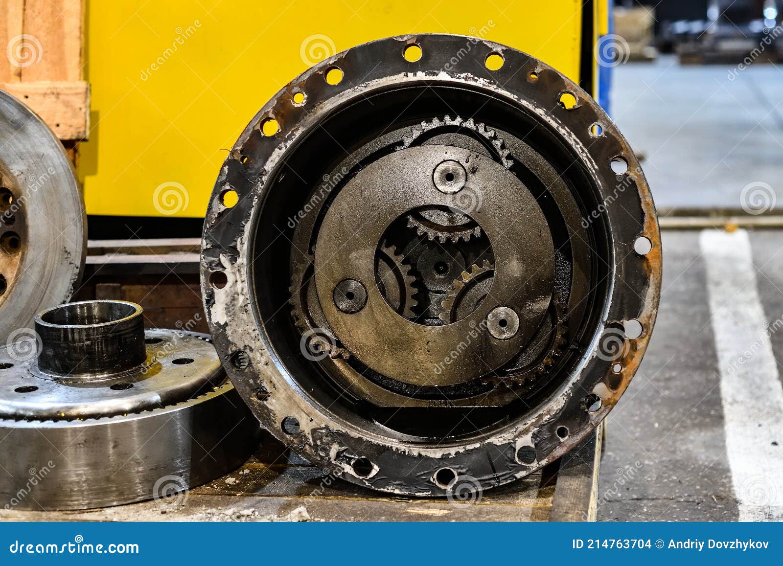 Gear Wheels in a Workshop for the Repair of Mechanical Equipment Stock ...