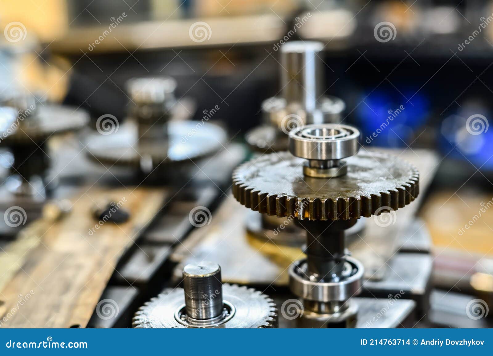 Gear Wheels in a Workshop for the Repair of Mechanical Equipment Stock ...