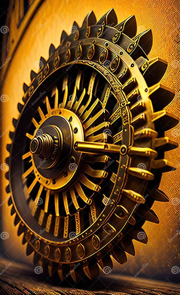 Gear, Which is a Rotating Circular Machine Part Stock Illustration ...