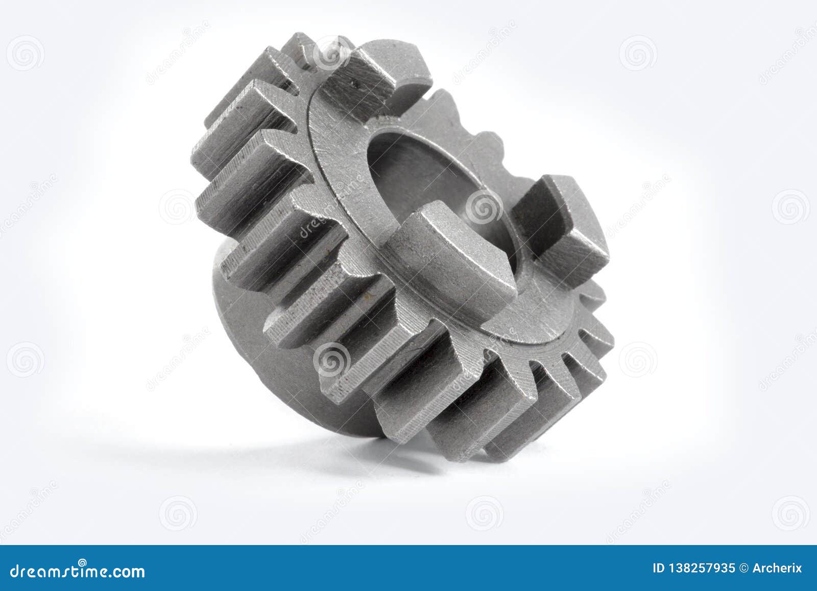 Gear on white stock image. Image of single, manufacturing - 138257935