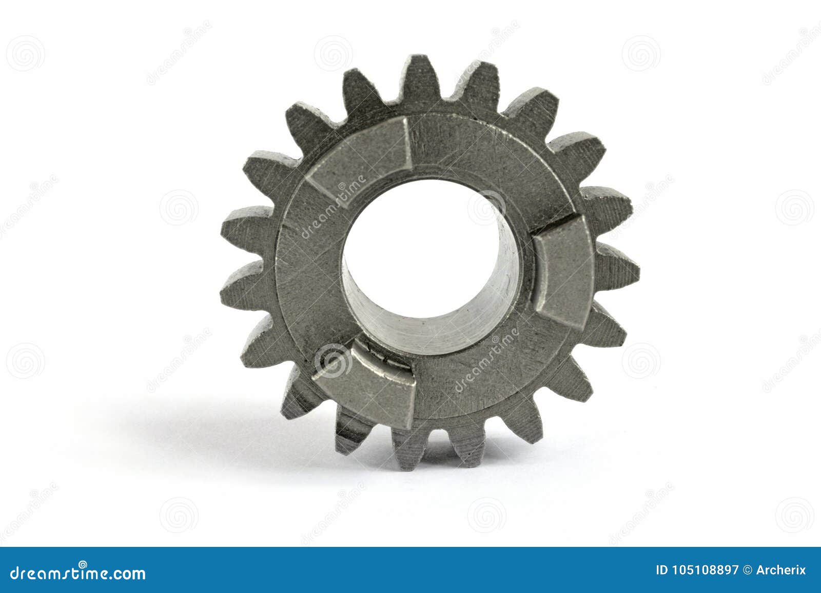 Gear on white stock image. Image of single, metal, manufacturing ...