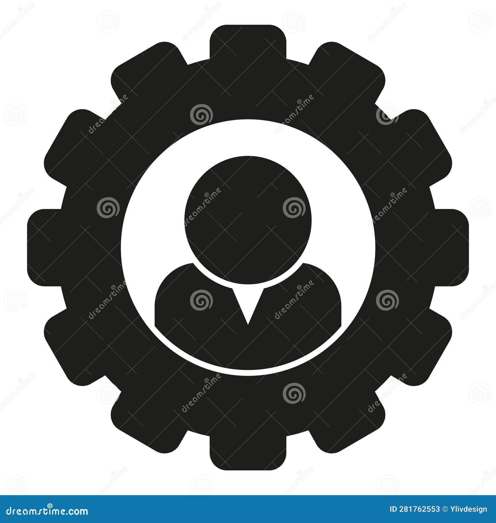 Gear Work Icon Simple Vector. Business Human Stock Vector ...