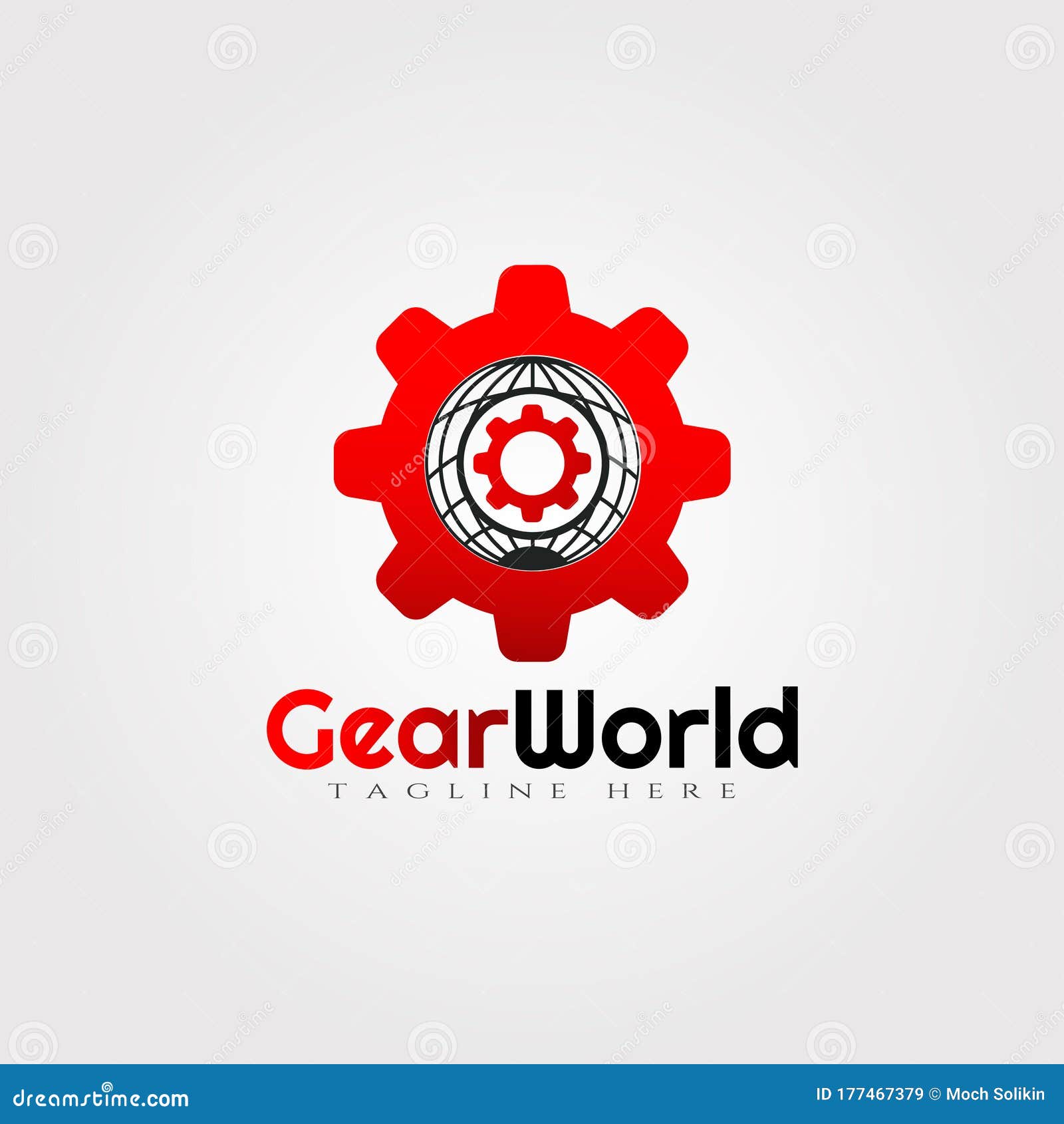 Gear and World Combination Vector Logo Design, Technology Icon ...