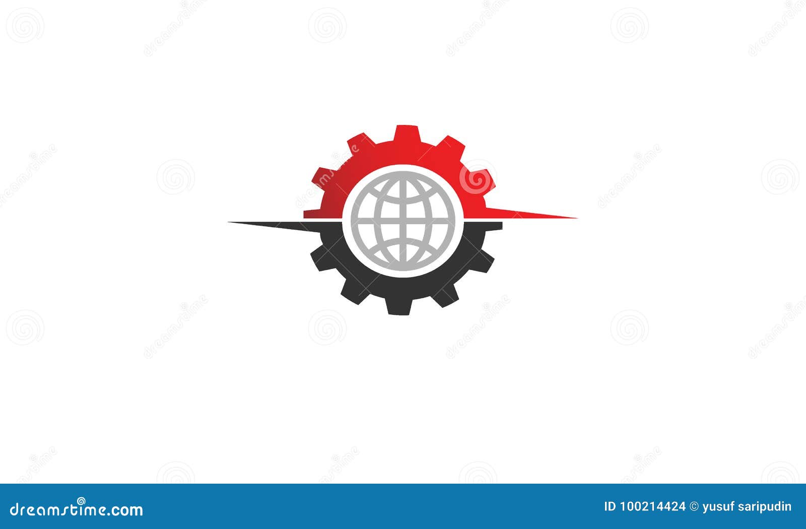 Gear world stock vector. Illustration of globe, world - 100214424