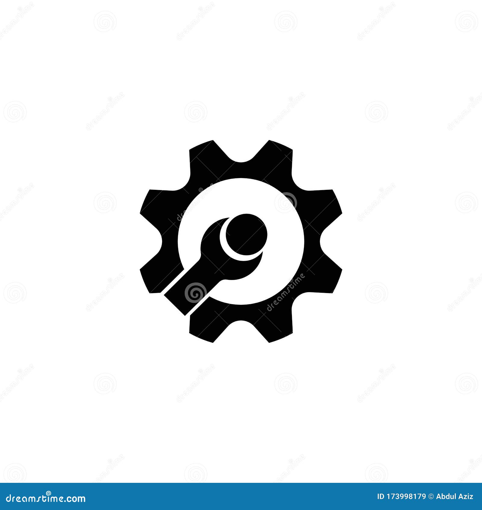 Gear,wrench logo vector stock vector. Illustration of mechanic - 173998179