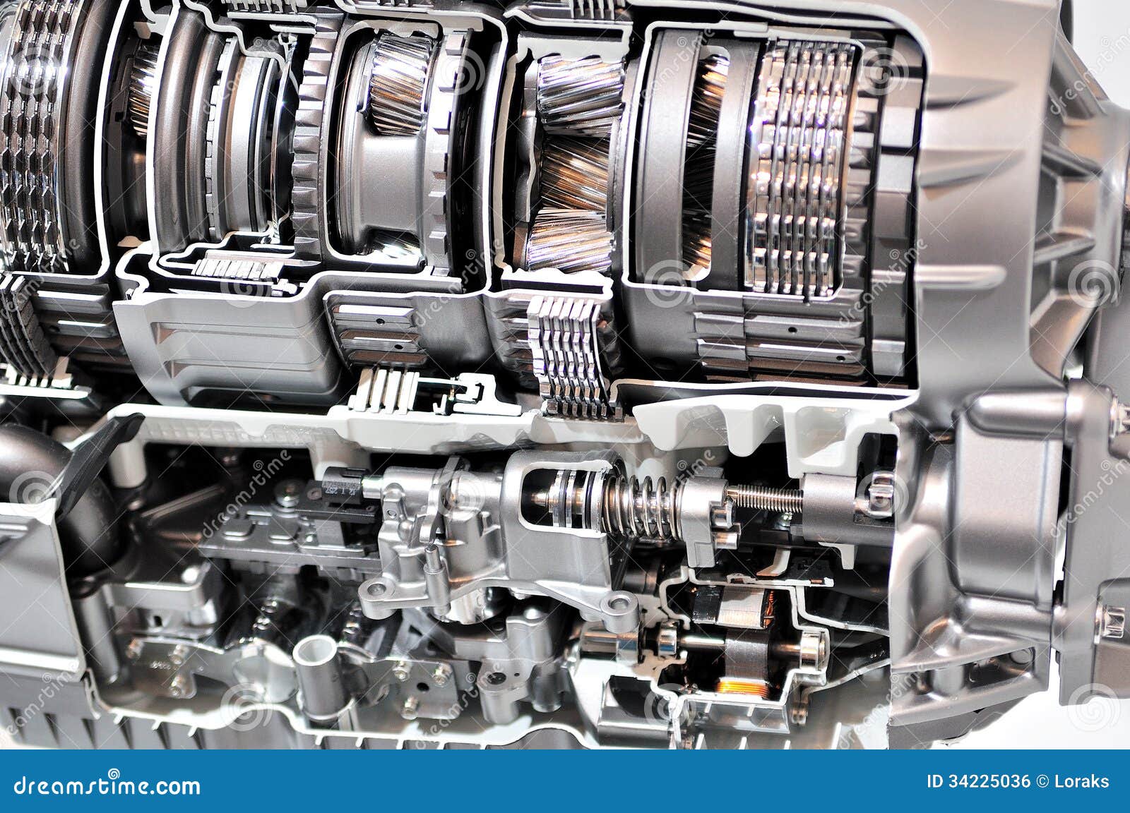 Gearbox cross-section. stock photo. Image of drive, gearbox - 34225036