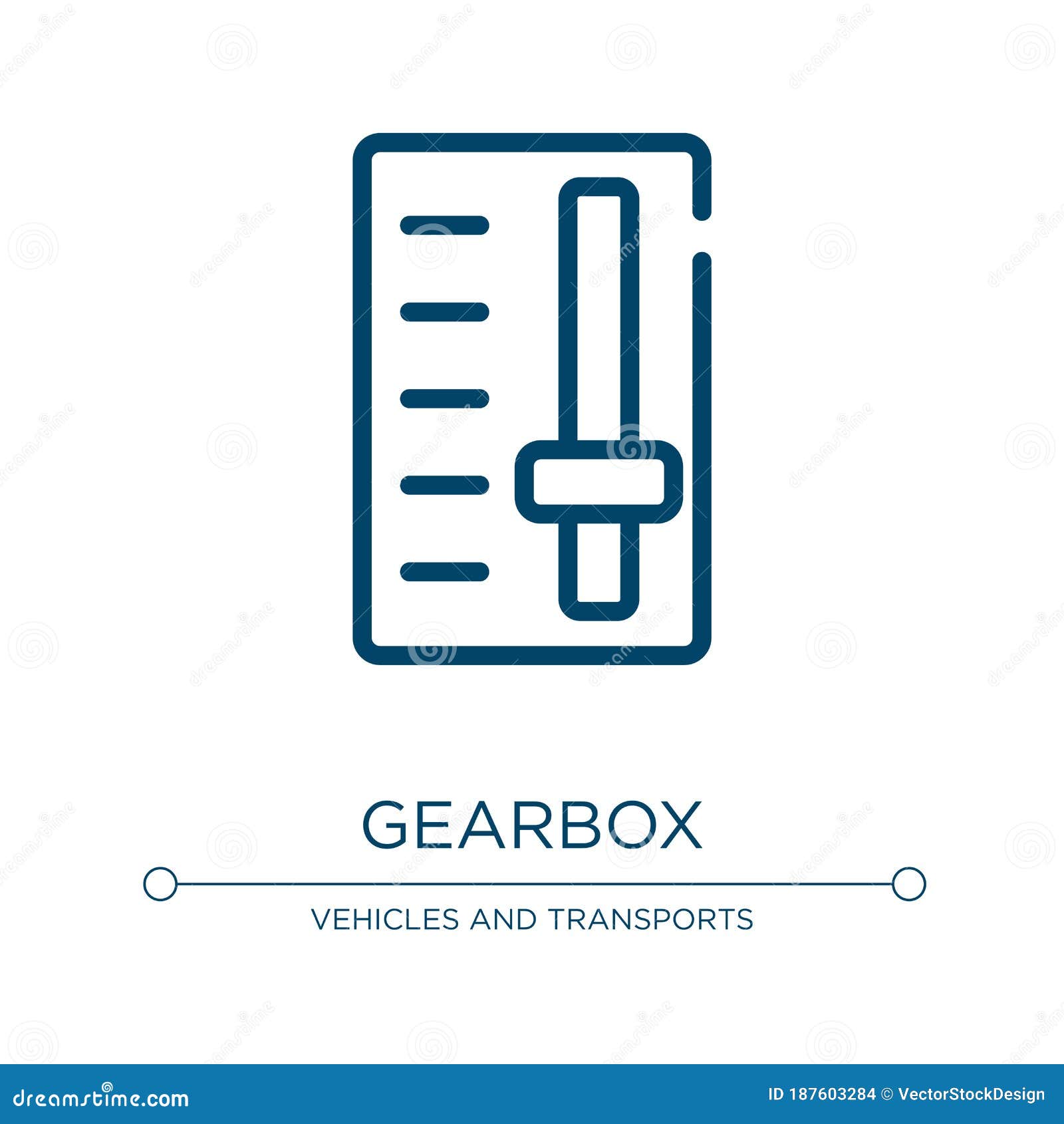 Gearbox Icon. Linear Vector Illustration from Transport Collection ...
