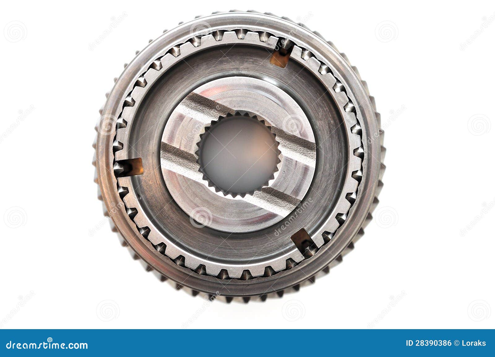 Gearbox Part Isolated on White Background. Stock Photo - Image of gear ...