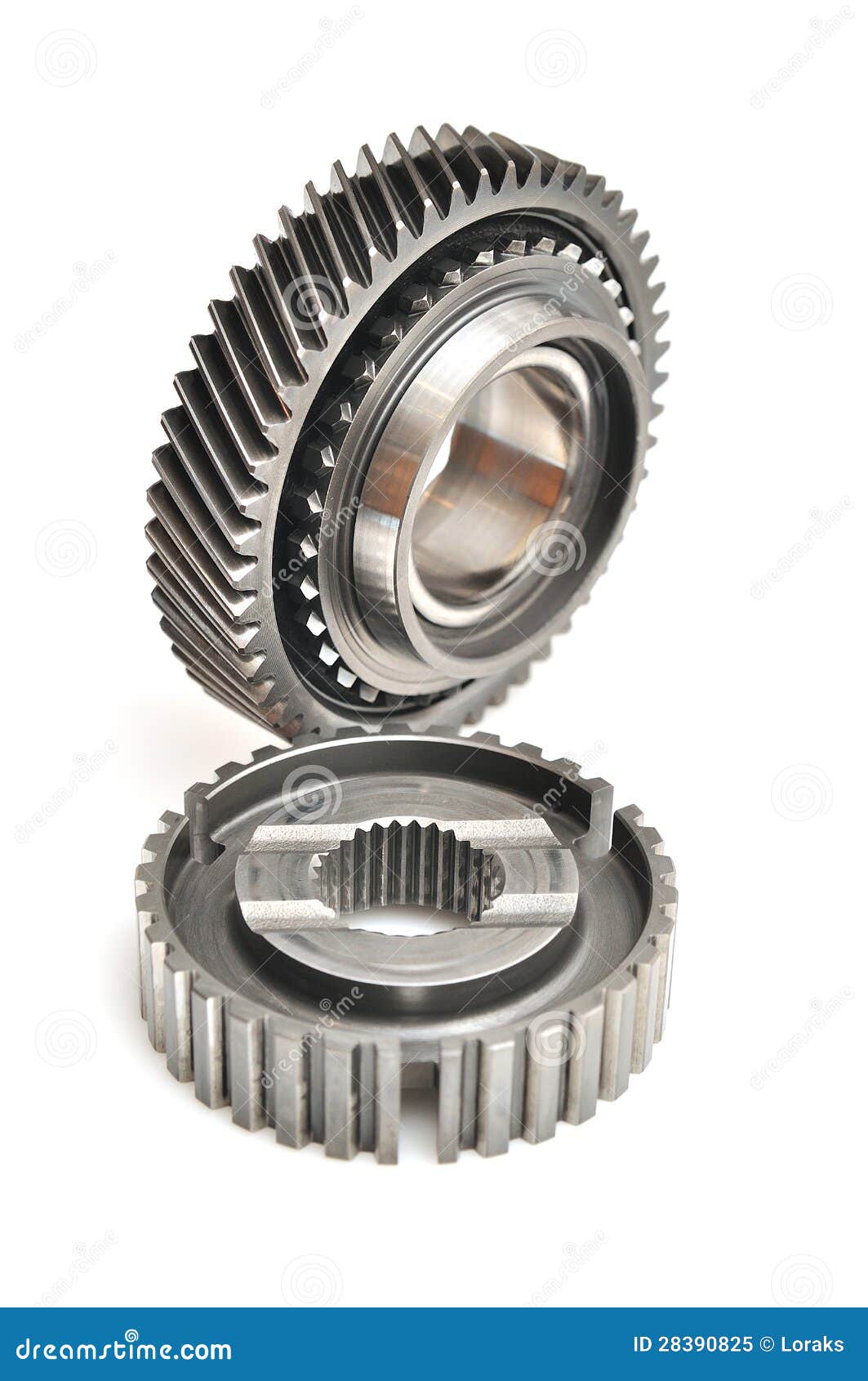 Gearbox Parts Isolated on White Background. Stock Image - Image of ...
