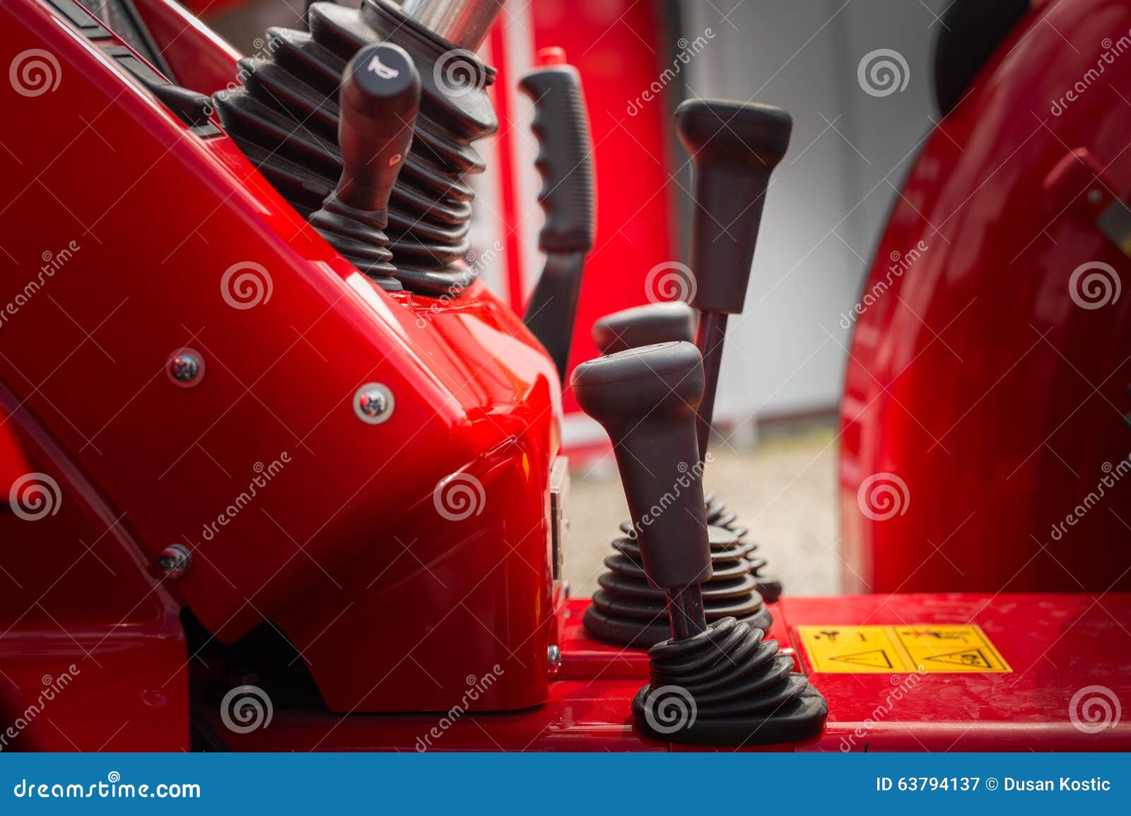 Gearbox Stick on Red Tractor Stock Image - Image of control, lever ...