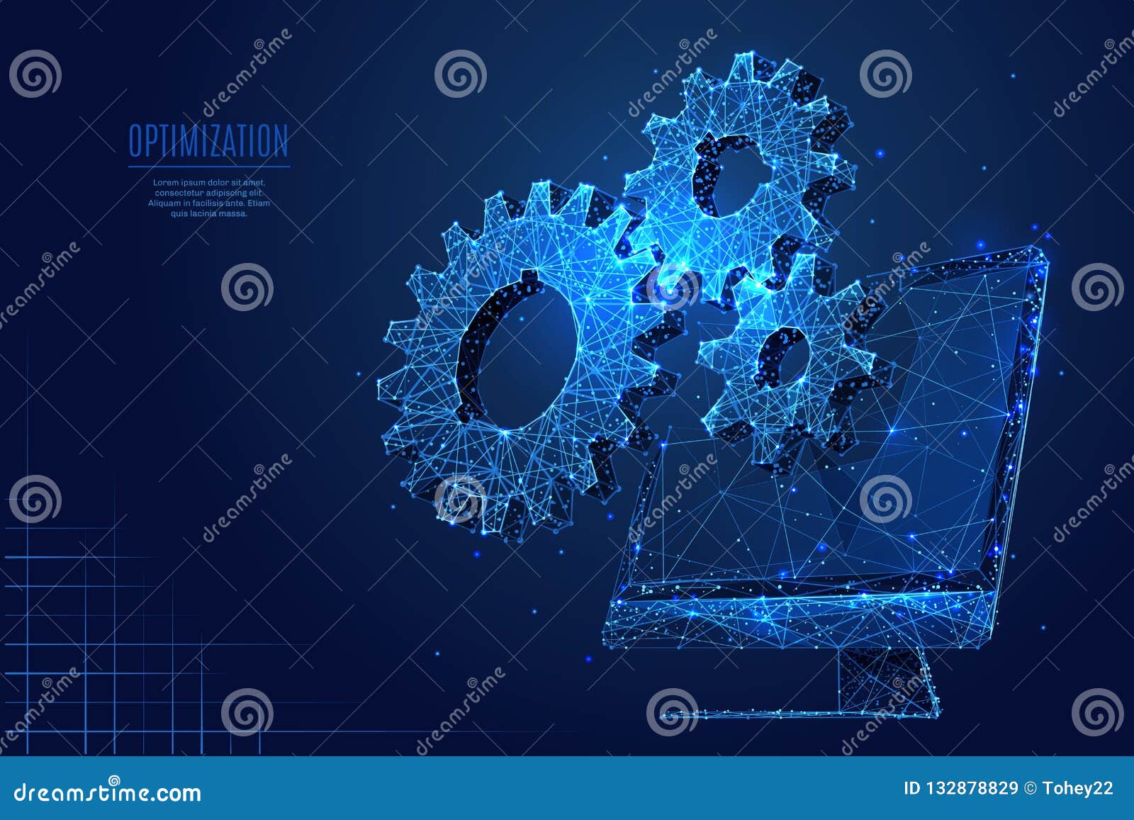 Gearing on monitor screen stock vector. Illustration of network - 132878829