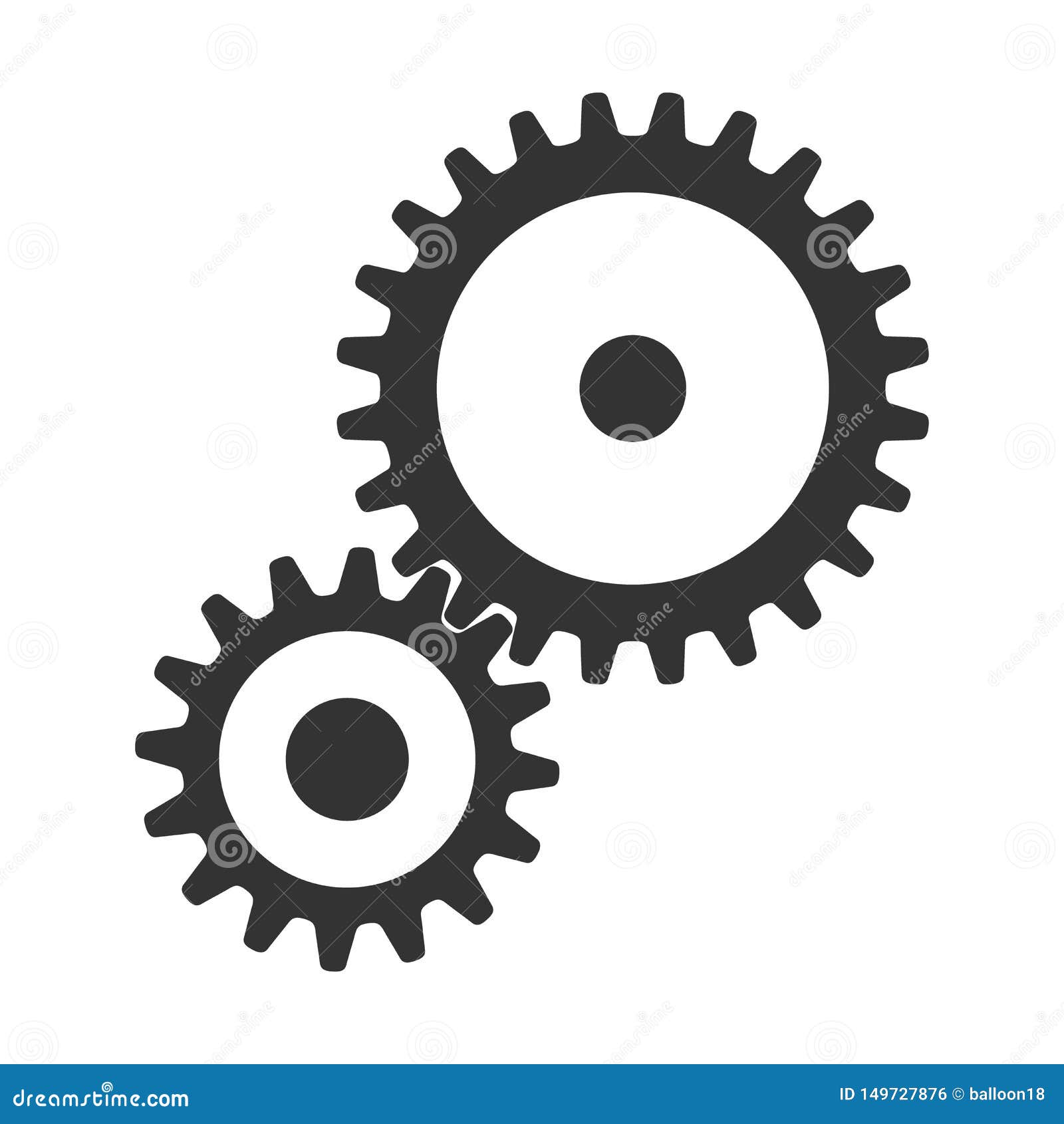 Gears solid icons stock vector. Illustration of flat - 149727876