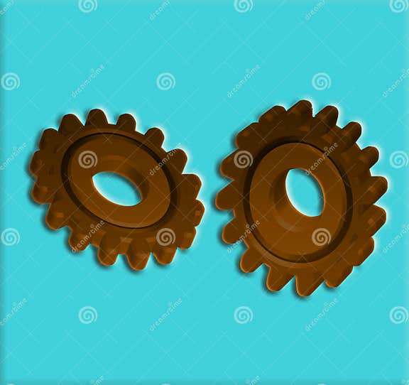 Gears 7 Cogs stock illustration. Illustration of graphic - 551522
