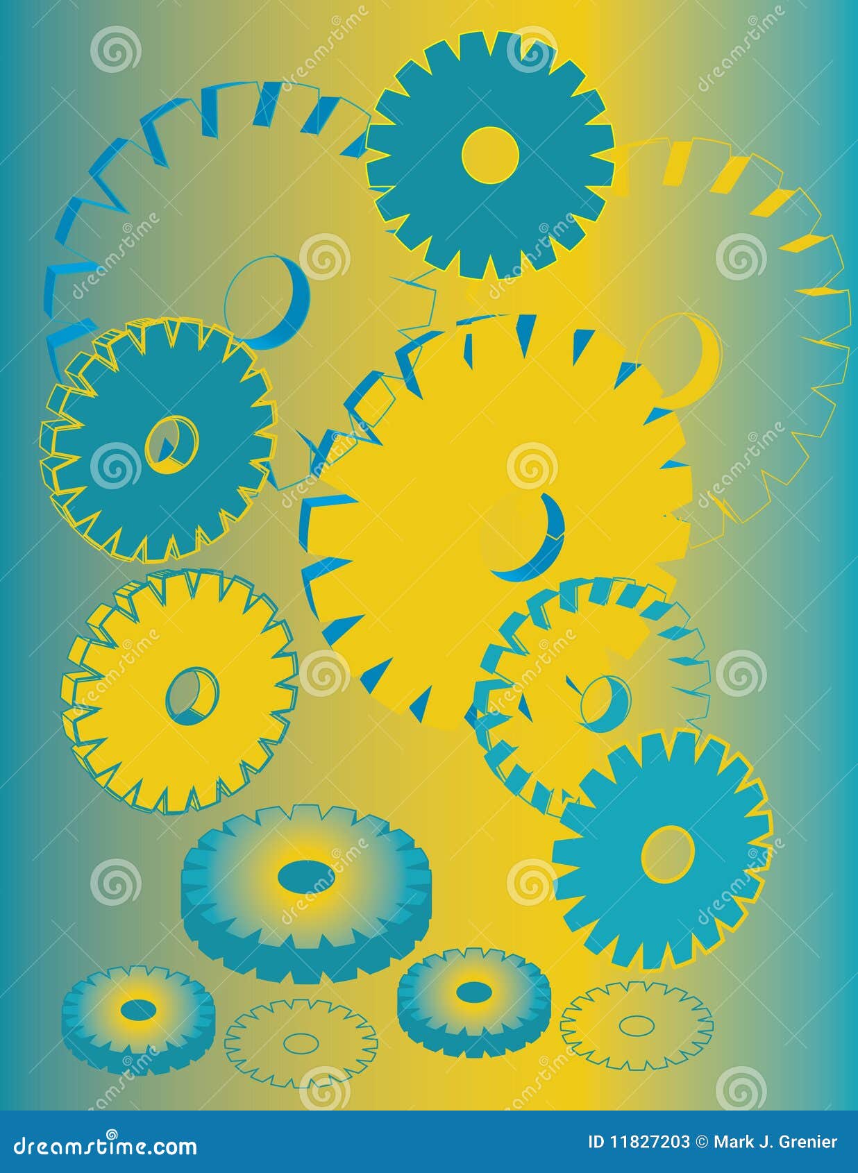 Gears Abstract stock vector. Illustration of gear, design - 11827203