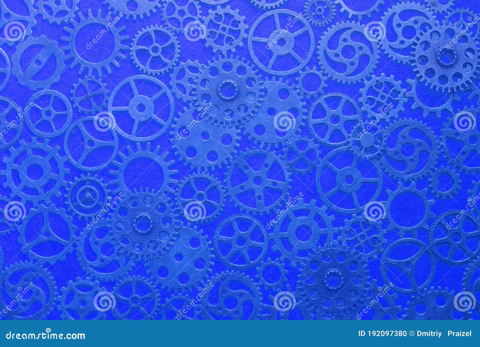 Gears, Abstract Background, Lots of Little Gears with a Blue Tinge ...