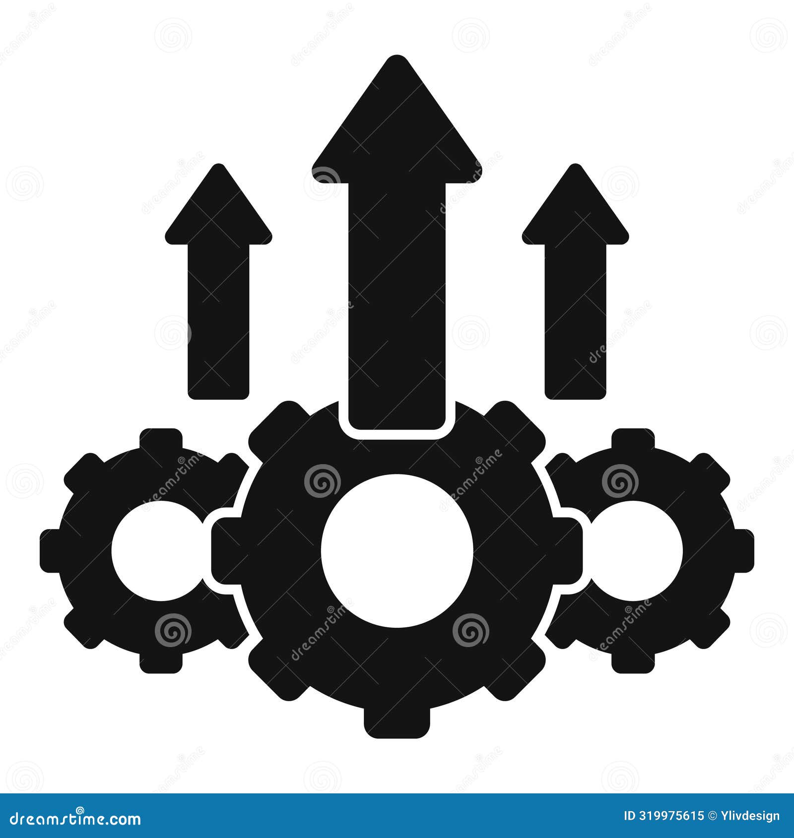 Gears and Arrows Concept Icon Stock Vector - Illustration of arrows ...