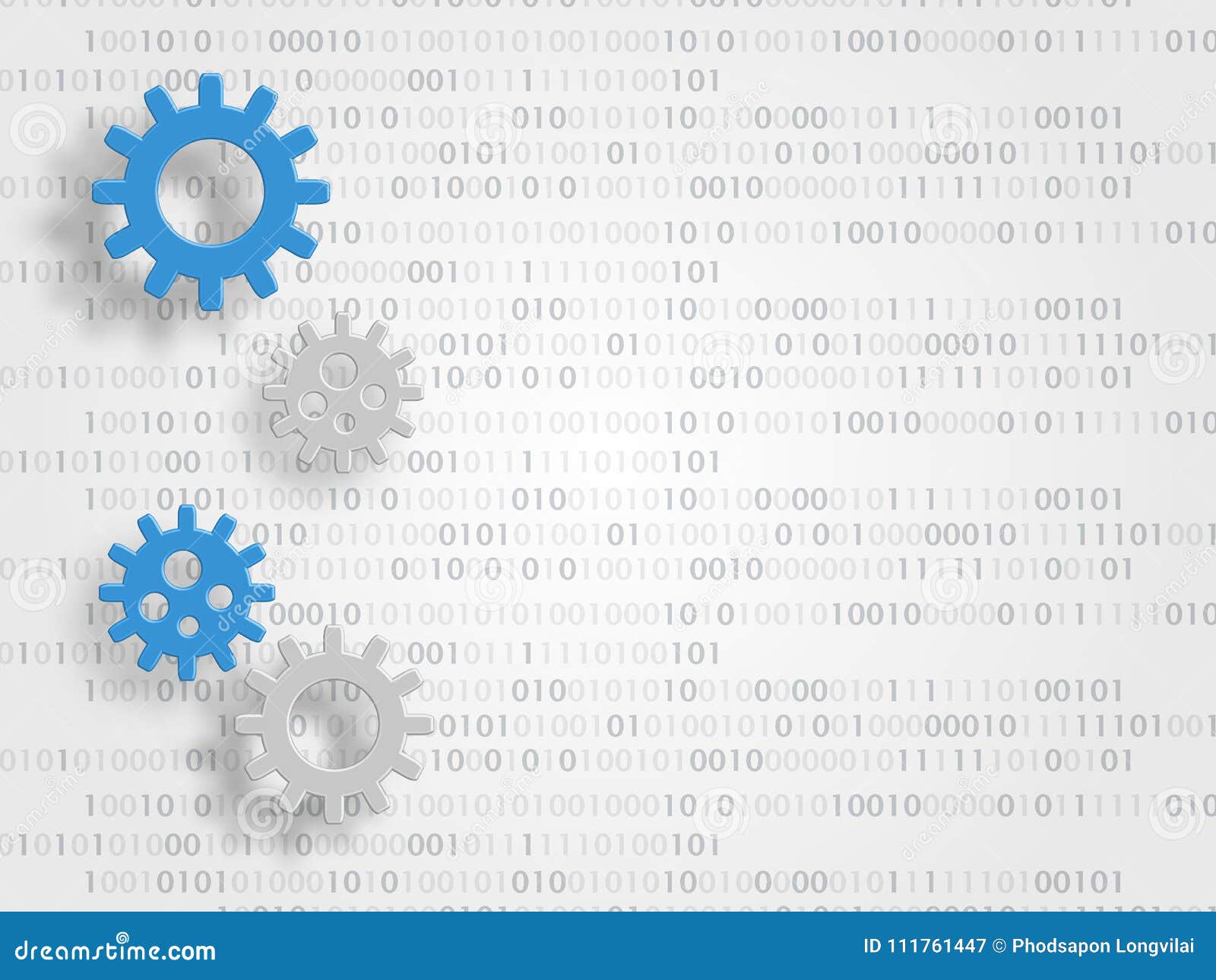 Gears On Background Of Digits Represent Concept Of Innovation And ...