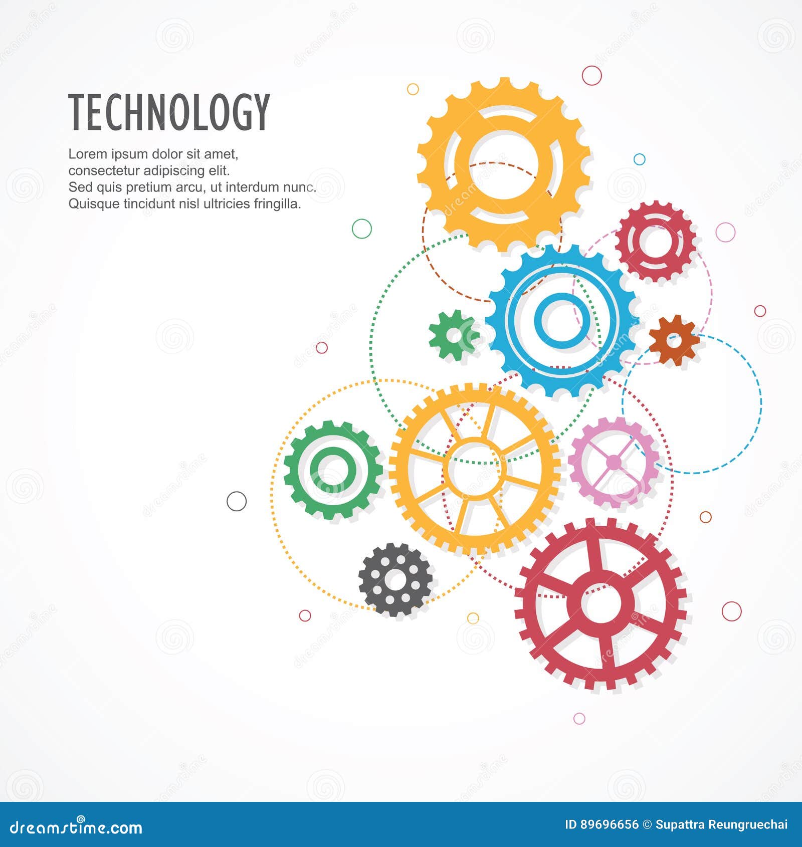 Gears Background with Technology Concept Stock Vector - Illustration of ...