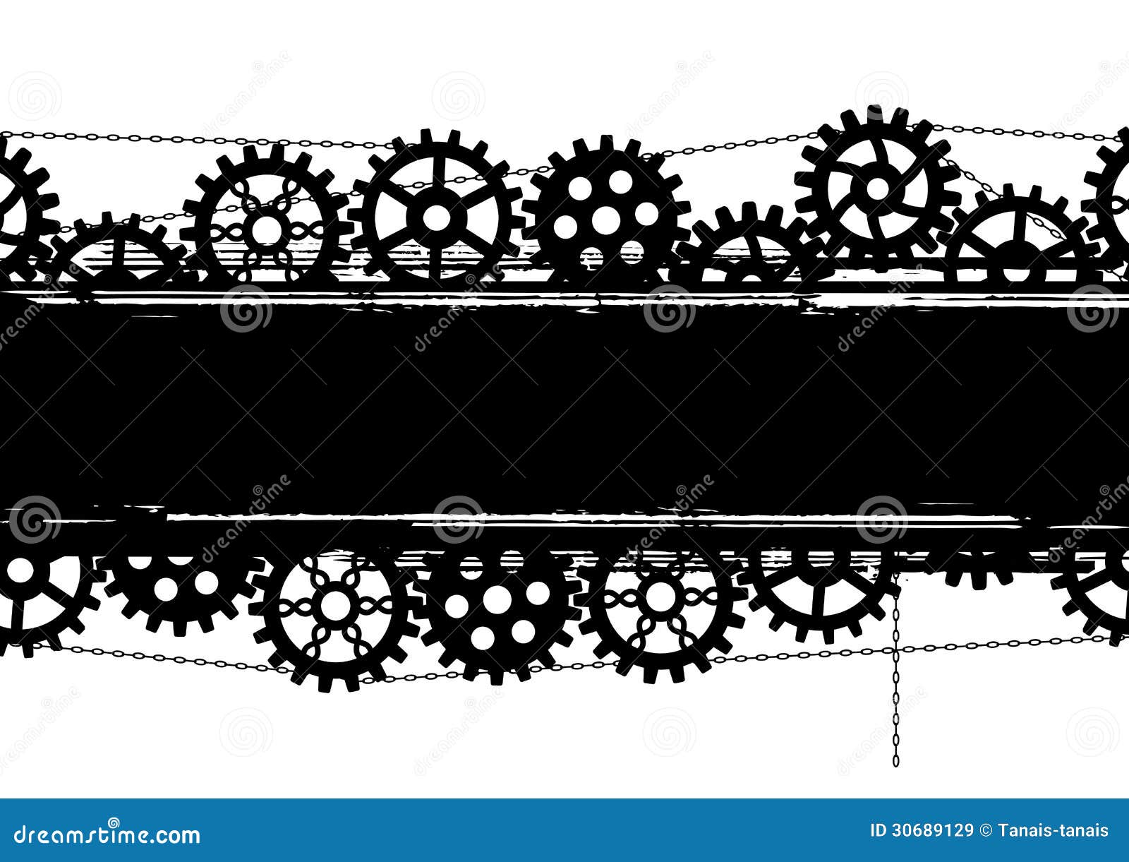 Gears banner stock vector. Illustration of grunge, black - 30689129
