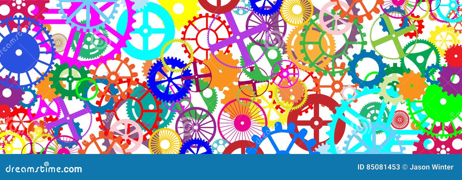 Gears Banner stock vector. Illustration of vector, engineering - 85081453