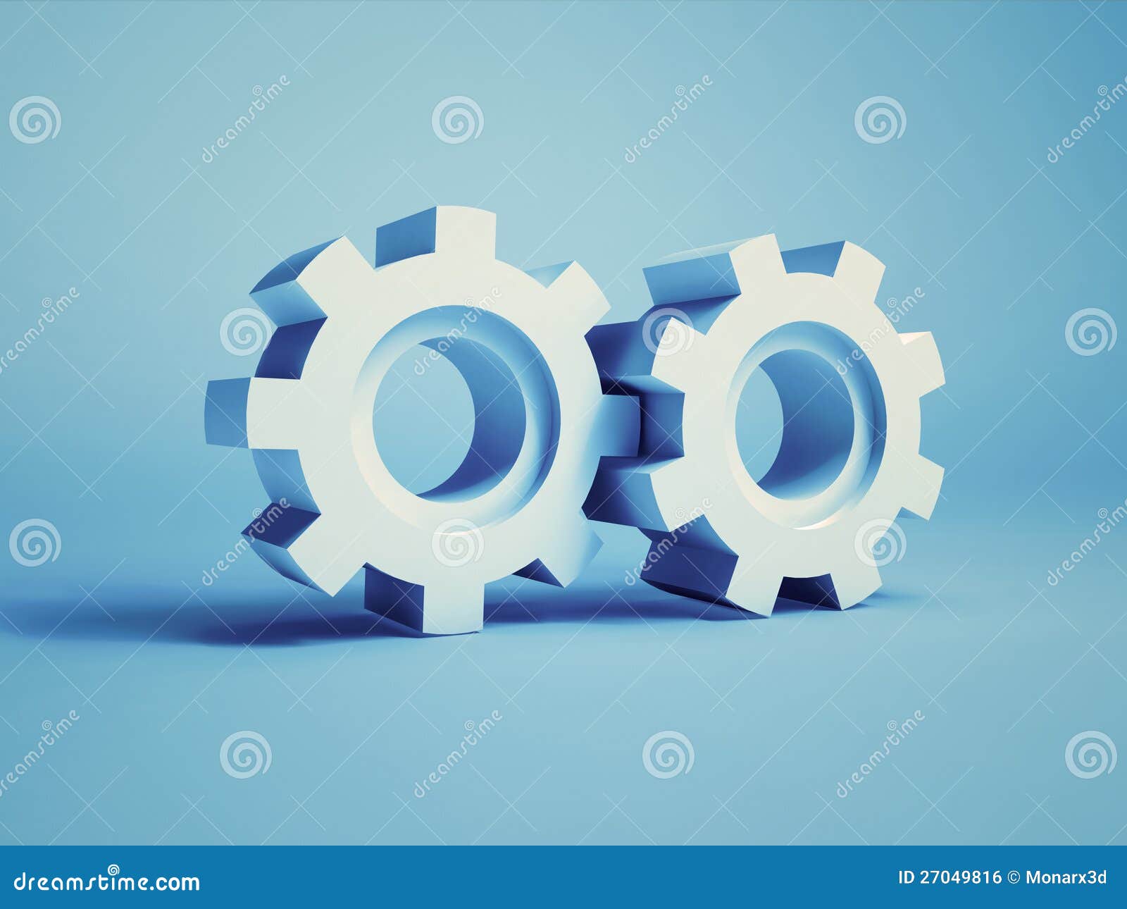 Gears blue stock illustration. Illustration of cooperation - 27049816