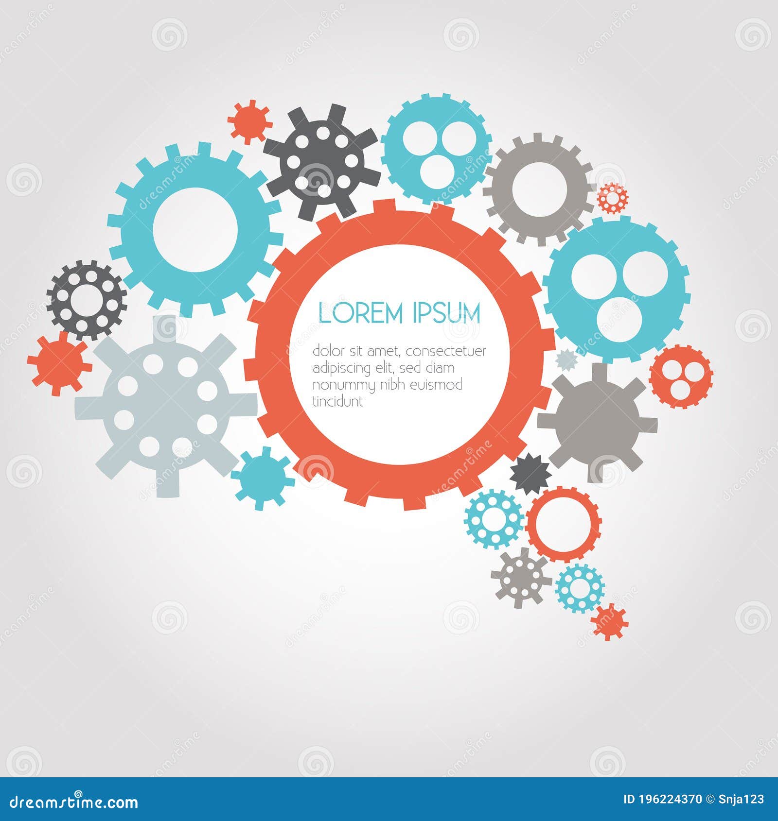 Gears, Brain, Idea, Creativity, Thinking - Vector Eps10 Stock Vector ...