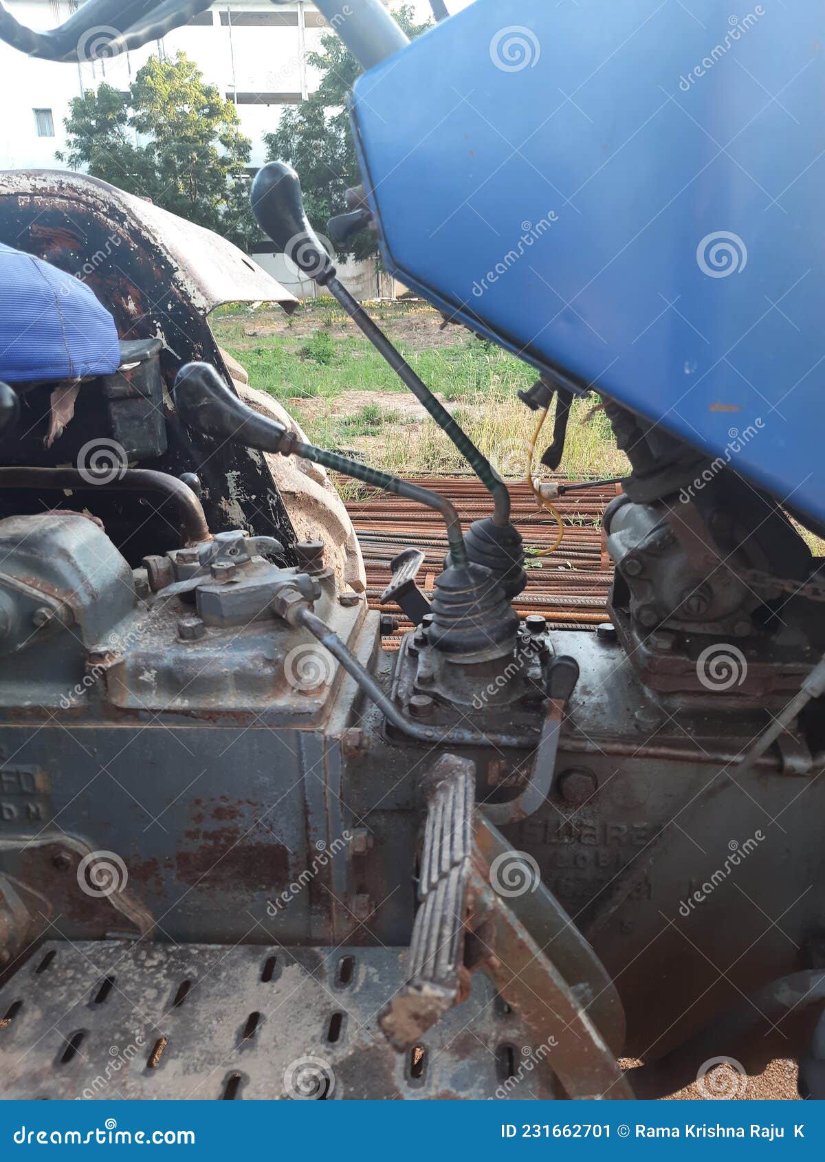 Gears and Brakes of a Tractor Stock Image - Image of view, transport ...