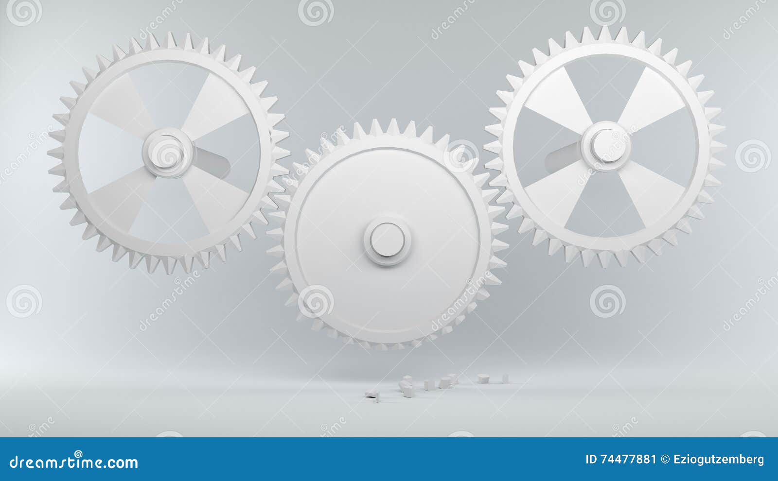 Gears And Broken Red Gear Stock Photography | CartoonDealer.com #61227836