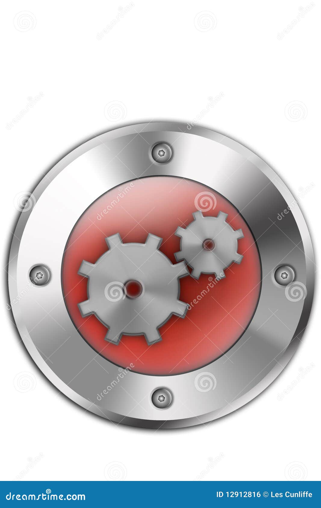 Gears button stock illustration. Illustration of design - 12912816