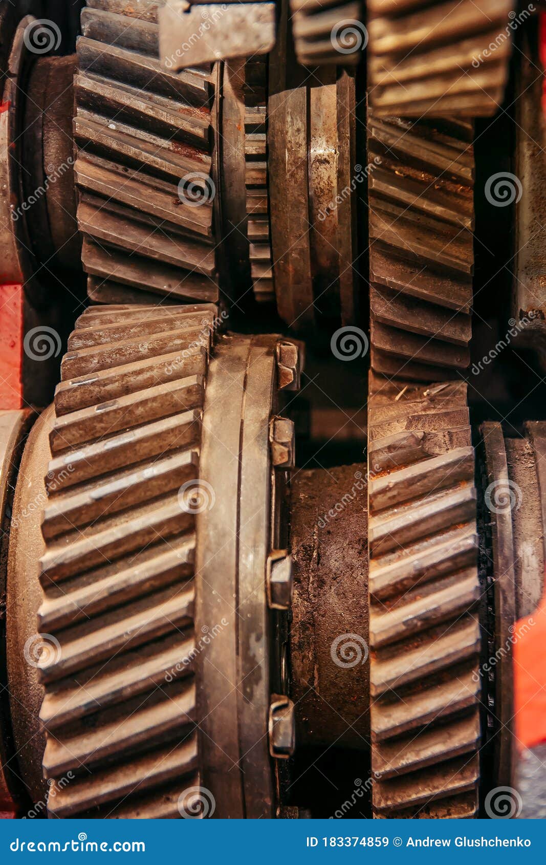 Gears of a Car Engine Close Up Stock Image - Image of mechanic ...