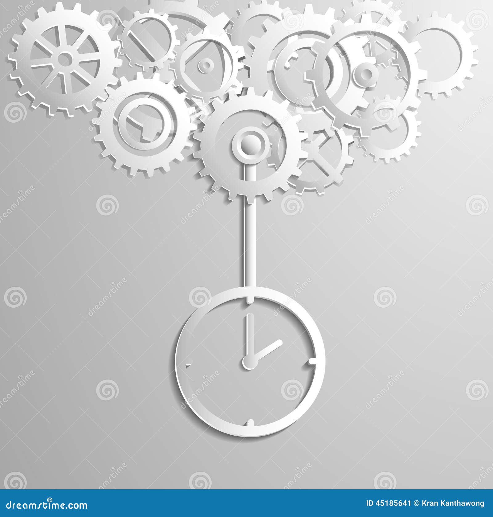 Gears of Clock Vector Illuastratoin Stock Vector - Illustration of ...