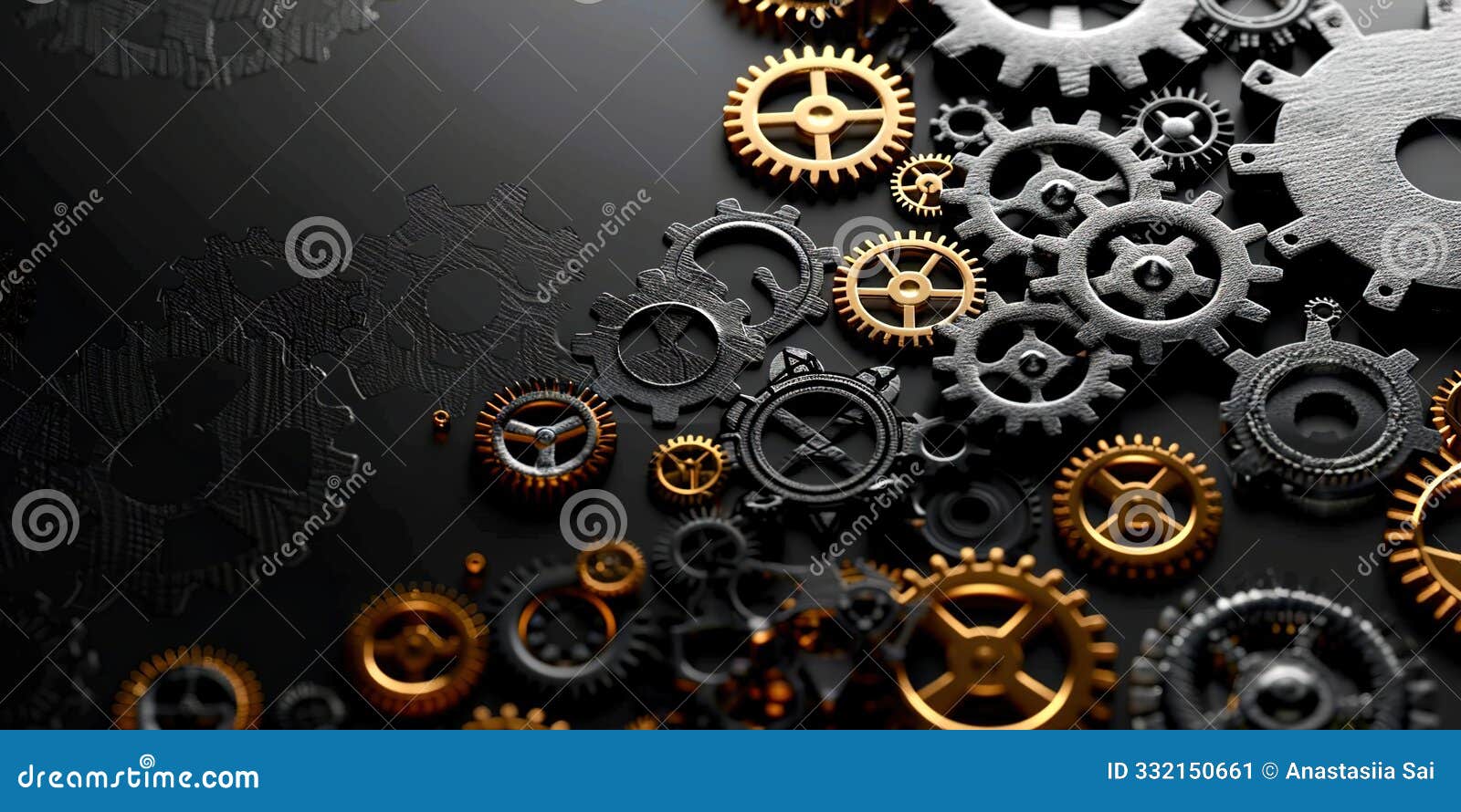 Gears Close-up on a Black Background Stock Image - Image of cogwheel ...