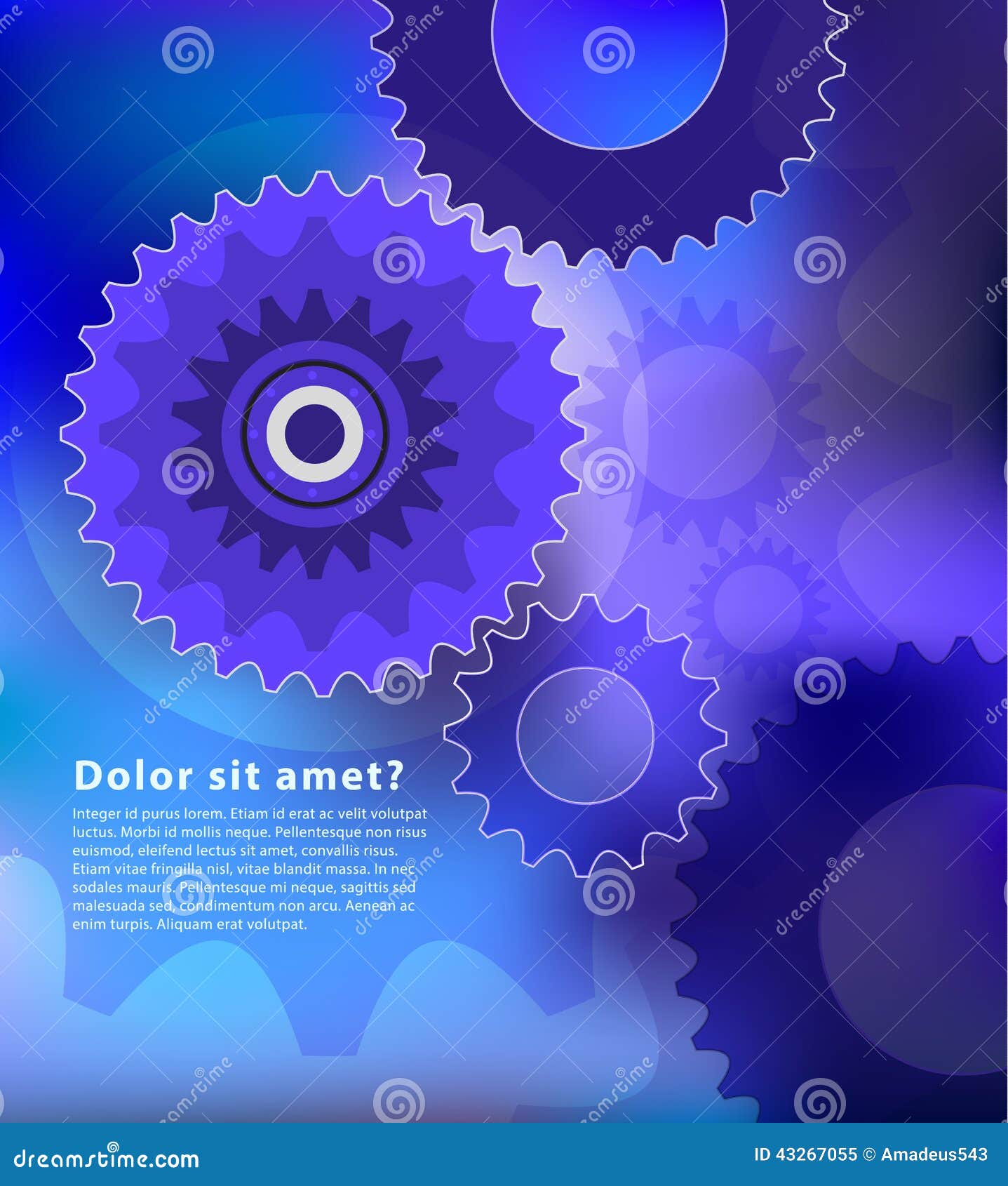 Gears and Cog Abstract Design with Copy Space Stock Vector ...