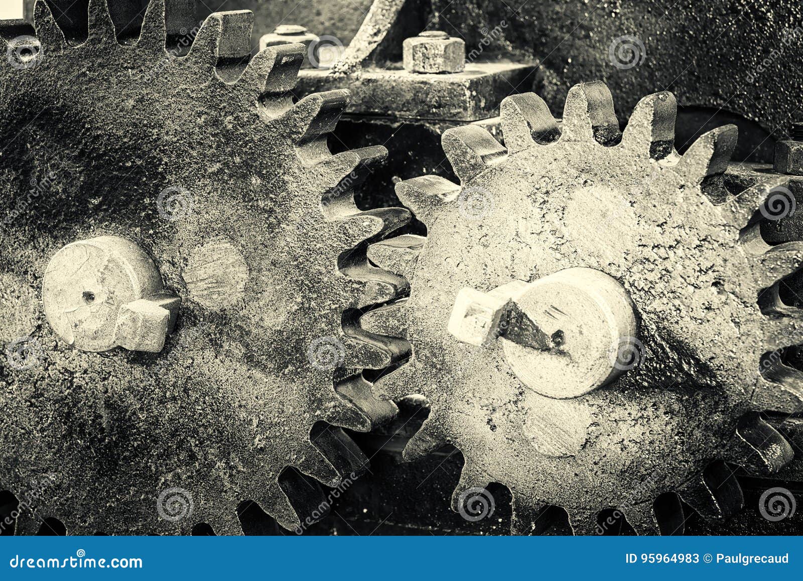Gears Cog Wheels Closeup. Industrial Background Stock Image - Image of ...