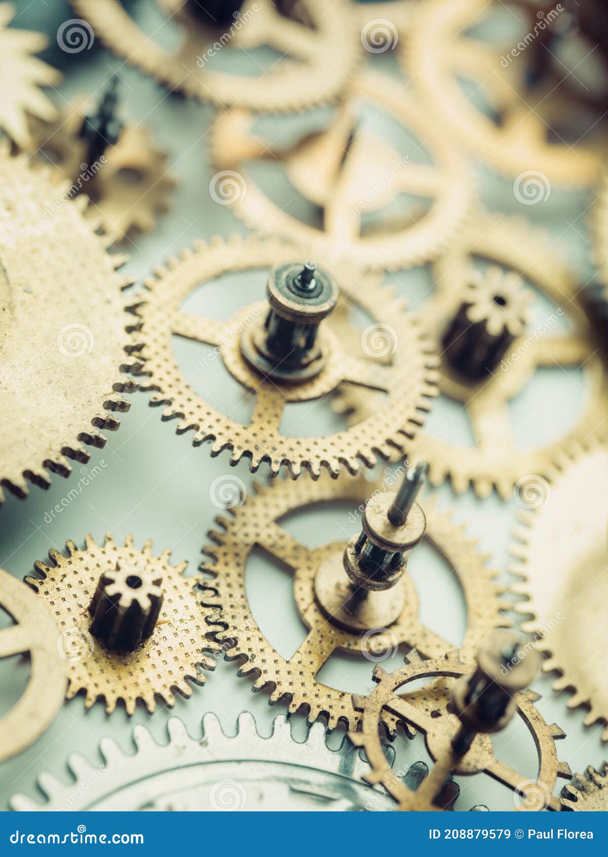 Gears and cogs clock stock image. Image of machine, clock - 208879579
