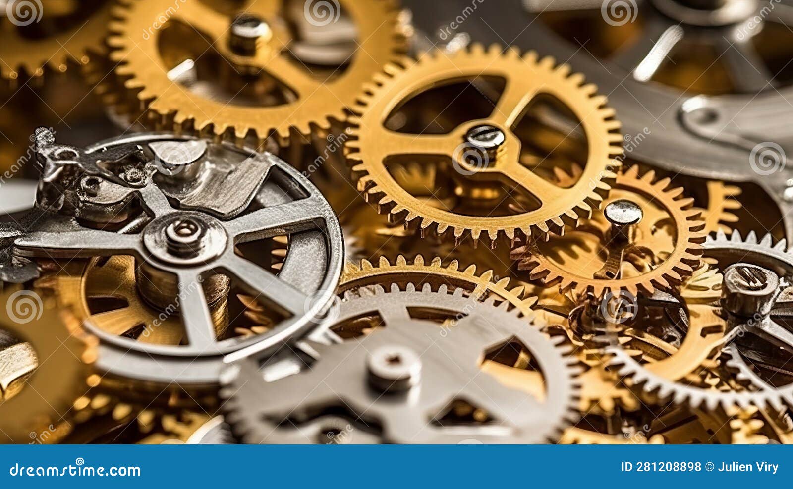 Clockwork Watch Mechanism Macro Lens, Clock Mechanism With Gears Stock ...