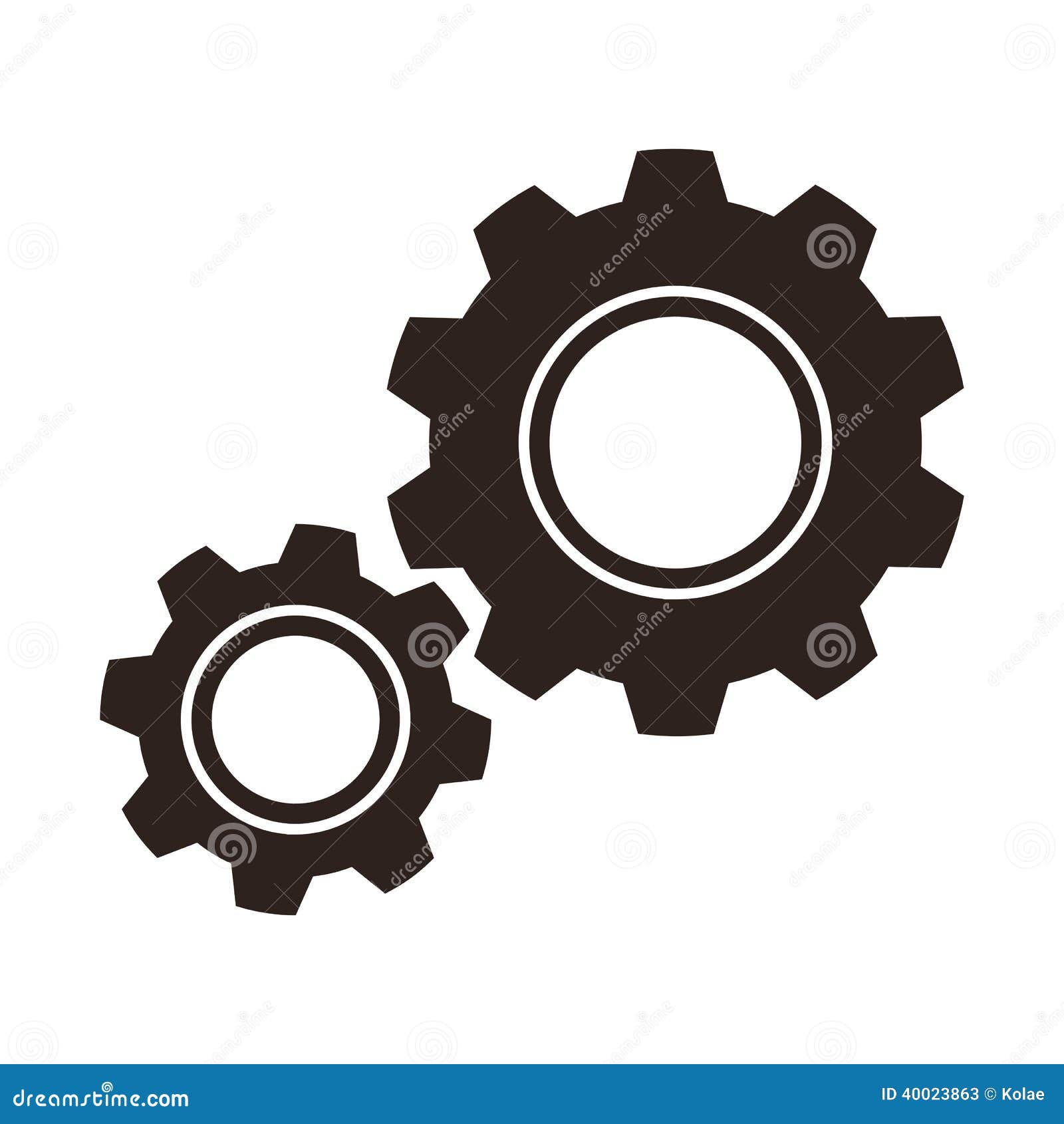 Gears (cogs) icon stock vector. Illustration of pictogram - 40023863