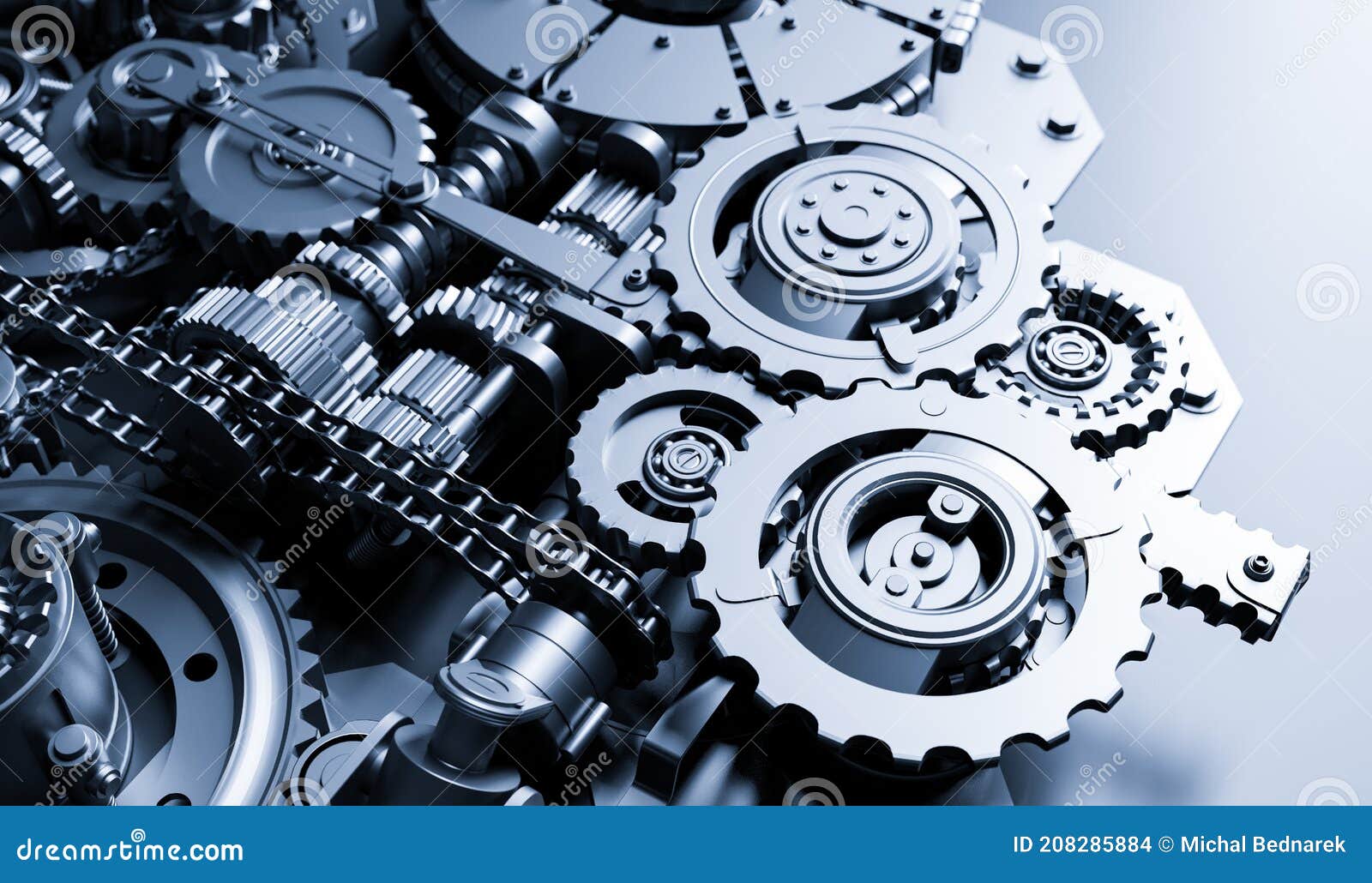 Gears and Cogs Mechanism. Industrial Machine Engine Stock Illustration ...