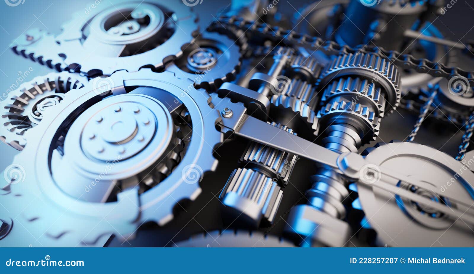 Gears and Cogs Mechanism. Industrial Machine, Engine Stock Illustration ...