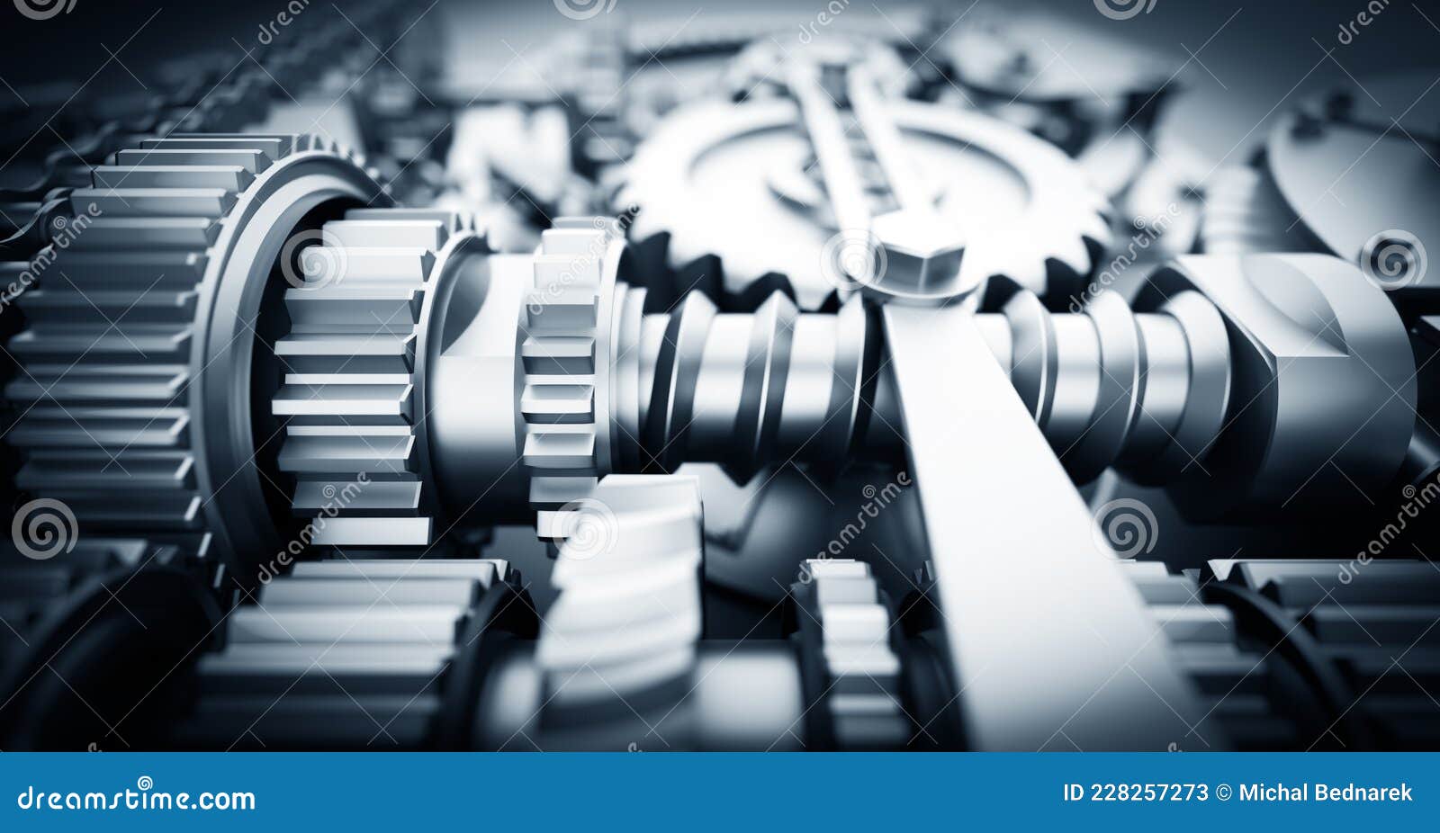 Gears and Cogs Mechanism. Industrial Machine, Engine Stock Illustration ...