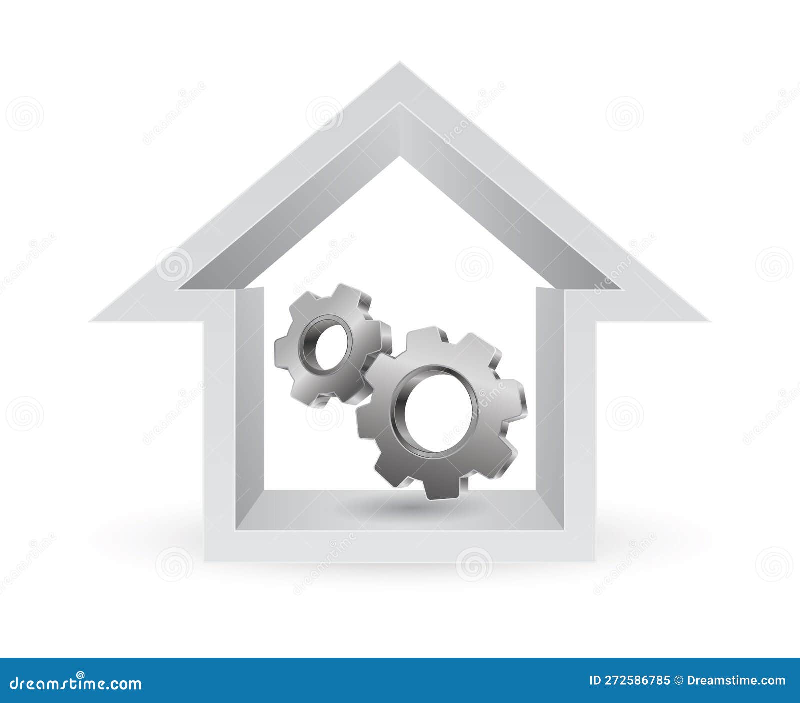 Gears cogs mechanism stock vector. Illustration of work - 272586785